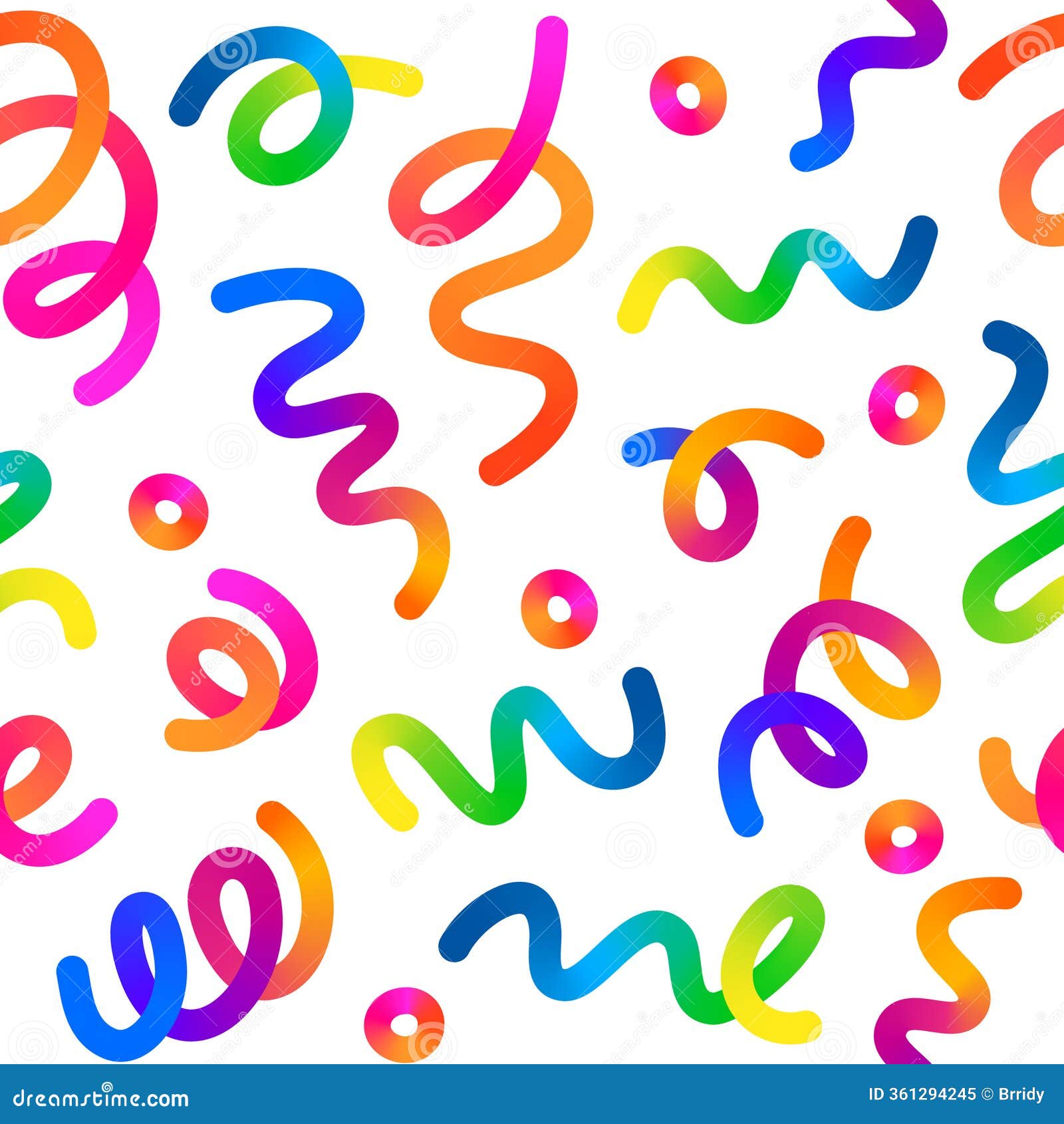 Vector Seamless Pattern with Color Confetti. Abstract Background with ...