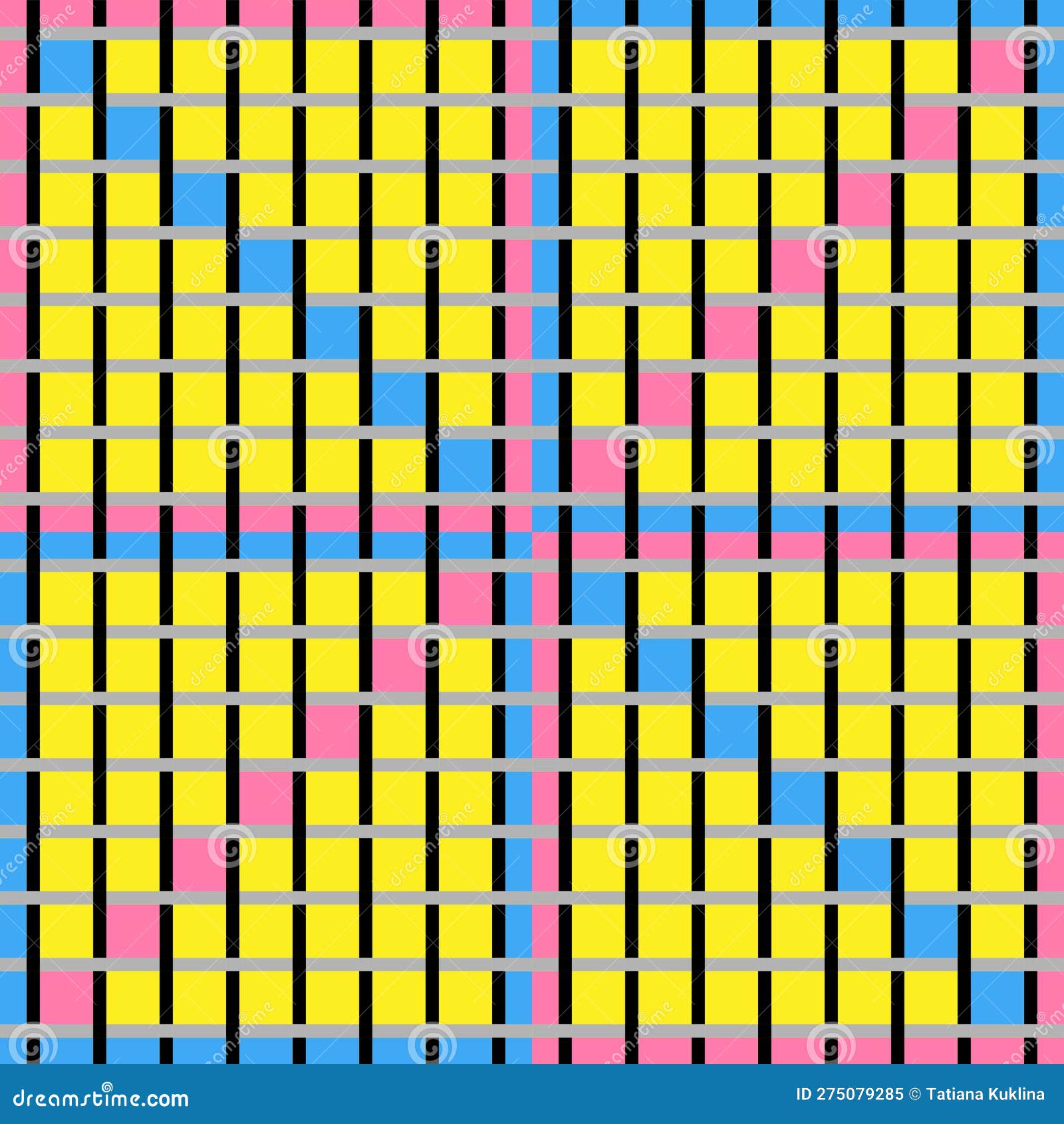 A Vector Seamless Pattern of Colored Abstract Geometric Shapes and Grid ...