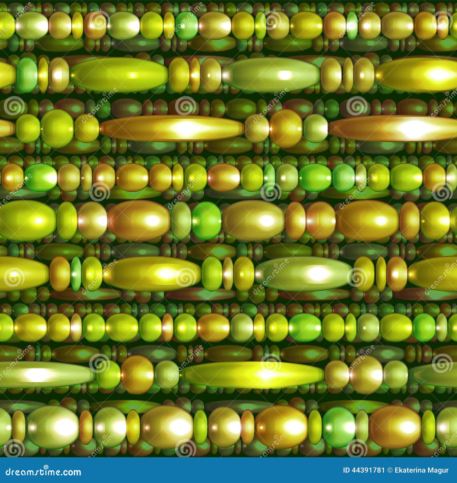 Vector Seamless Pattern with Colored Beads Stock Vector - Illustration ...