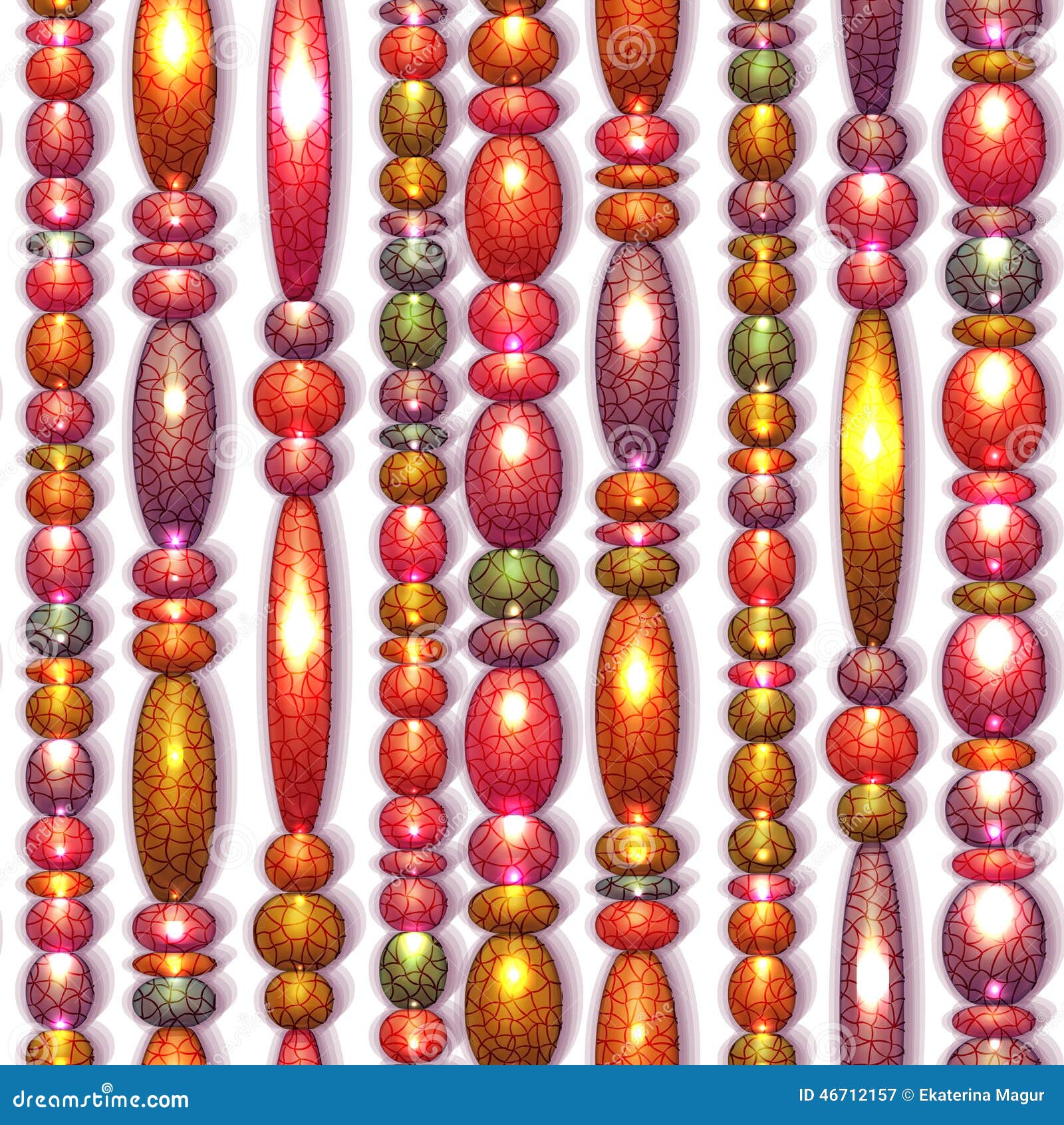 Vector Seamless Pattern with Colored Beads Stock Vector - Illustration ...