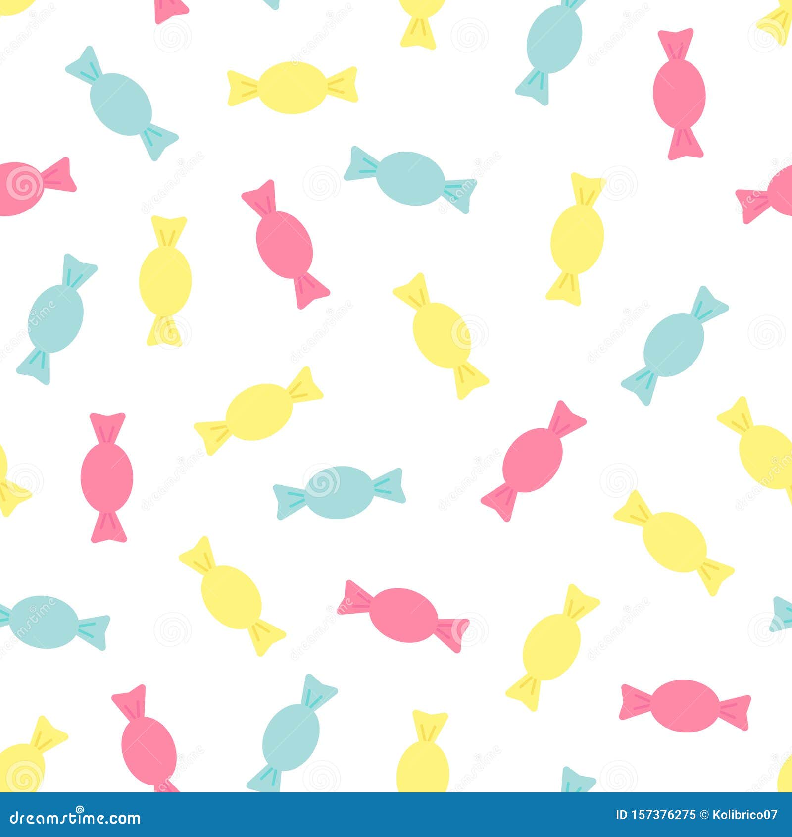 Vector Seamless Pattern of Colorful Candies. Candy Seamless Patt Stock ...