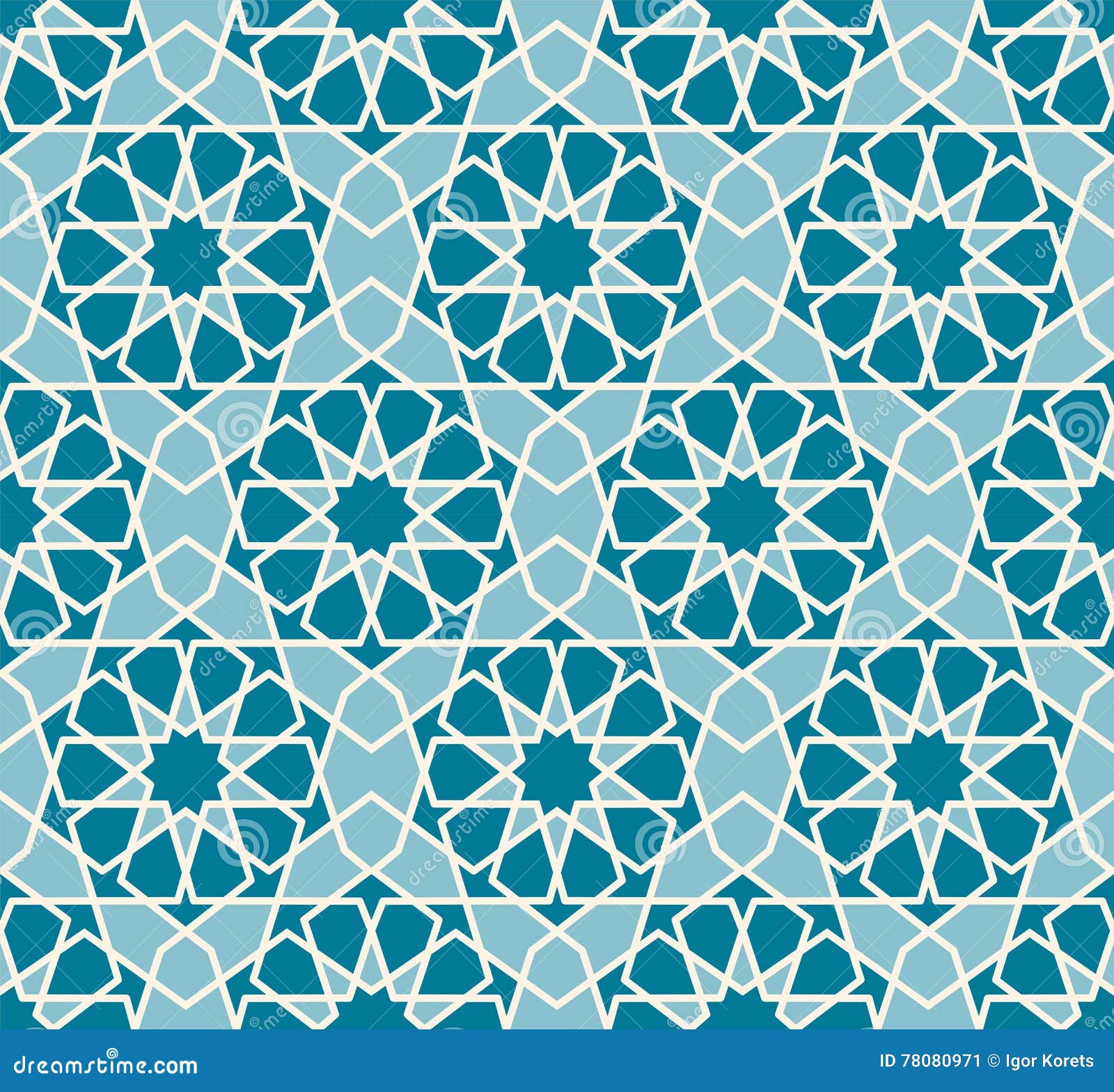 Vector Seamless Pattern. Colorful Ethnic Ornament. Arabesque Style ...