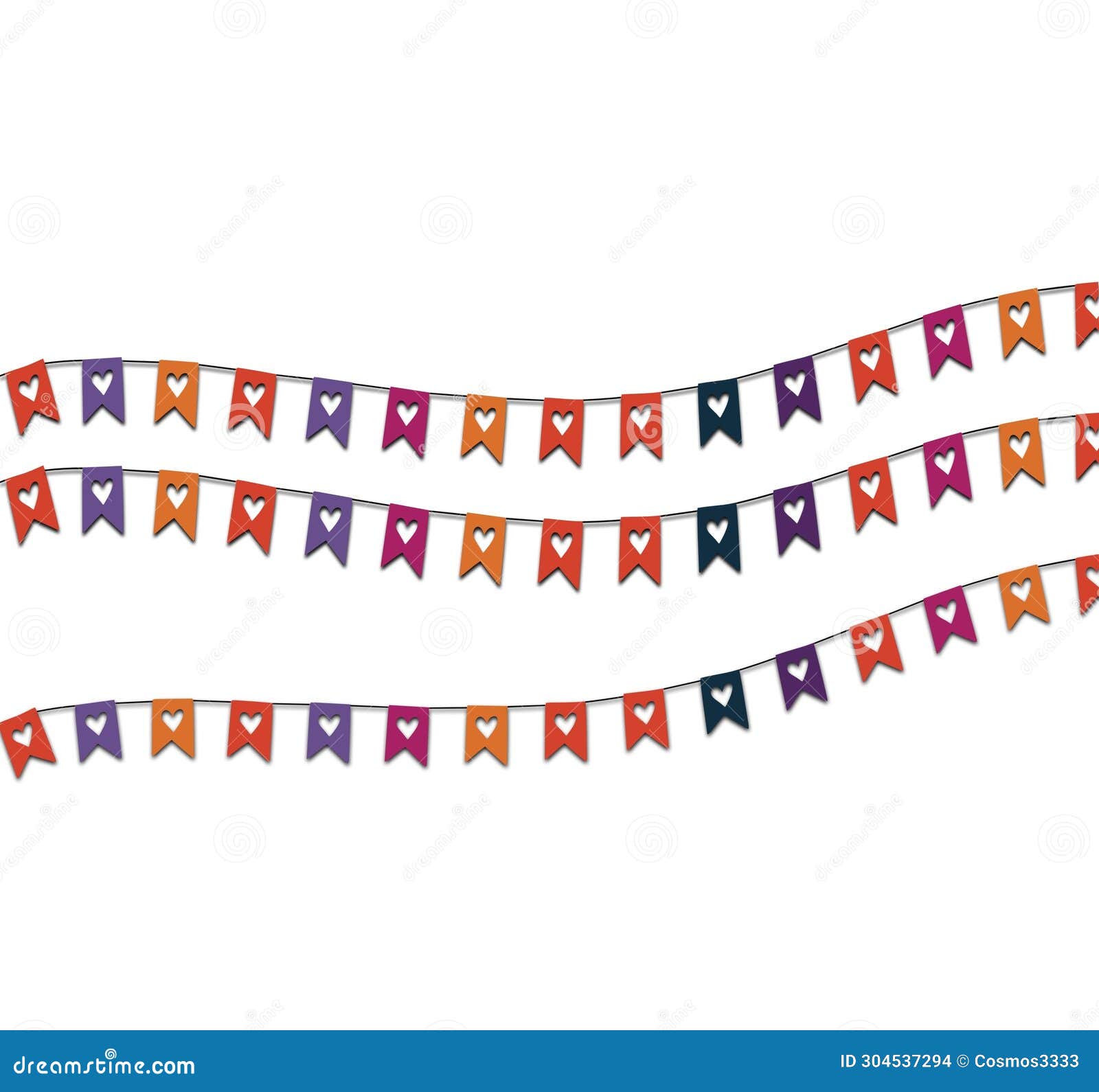 Vector Seamless Pattern of Colorful Flags Stock Illustration ...
