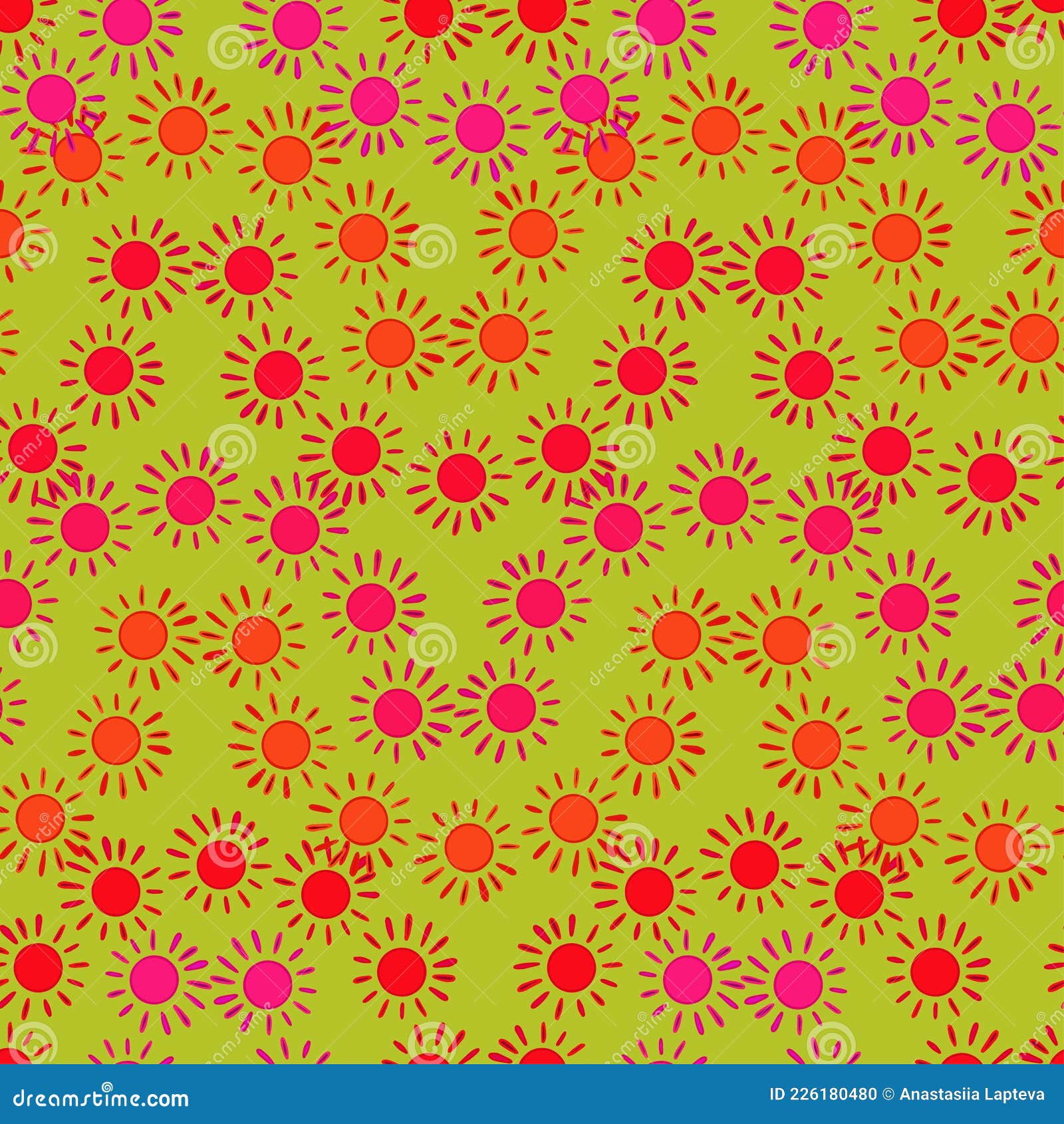 Vector Seamless Pattern Colorful Lined Design of Abstract Lined Sun ...