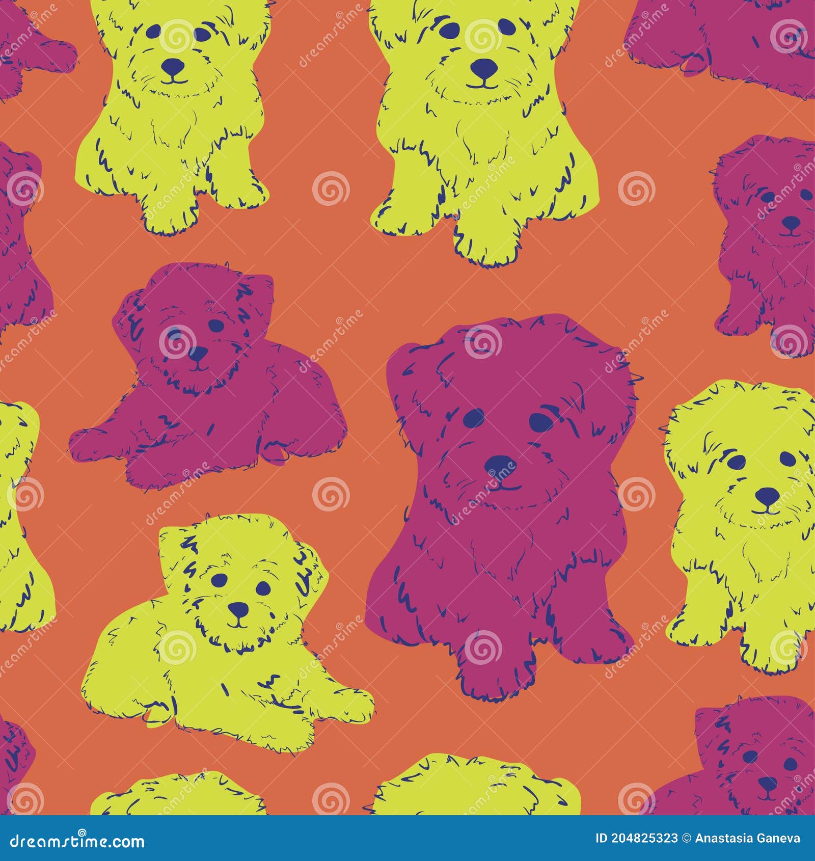 Colorful Puppies Stock Illustrations – 436 Colorful Puppies Stock ...