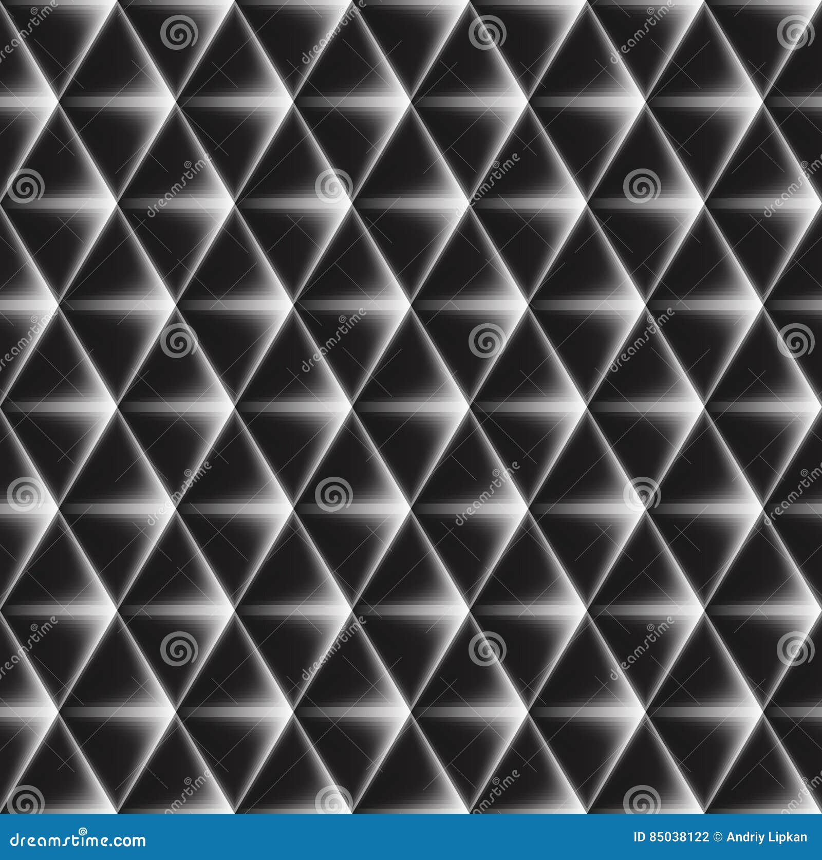 Vector Seamless Pattern of Concave Triangles with Glowing Edges. Stock ...
