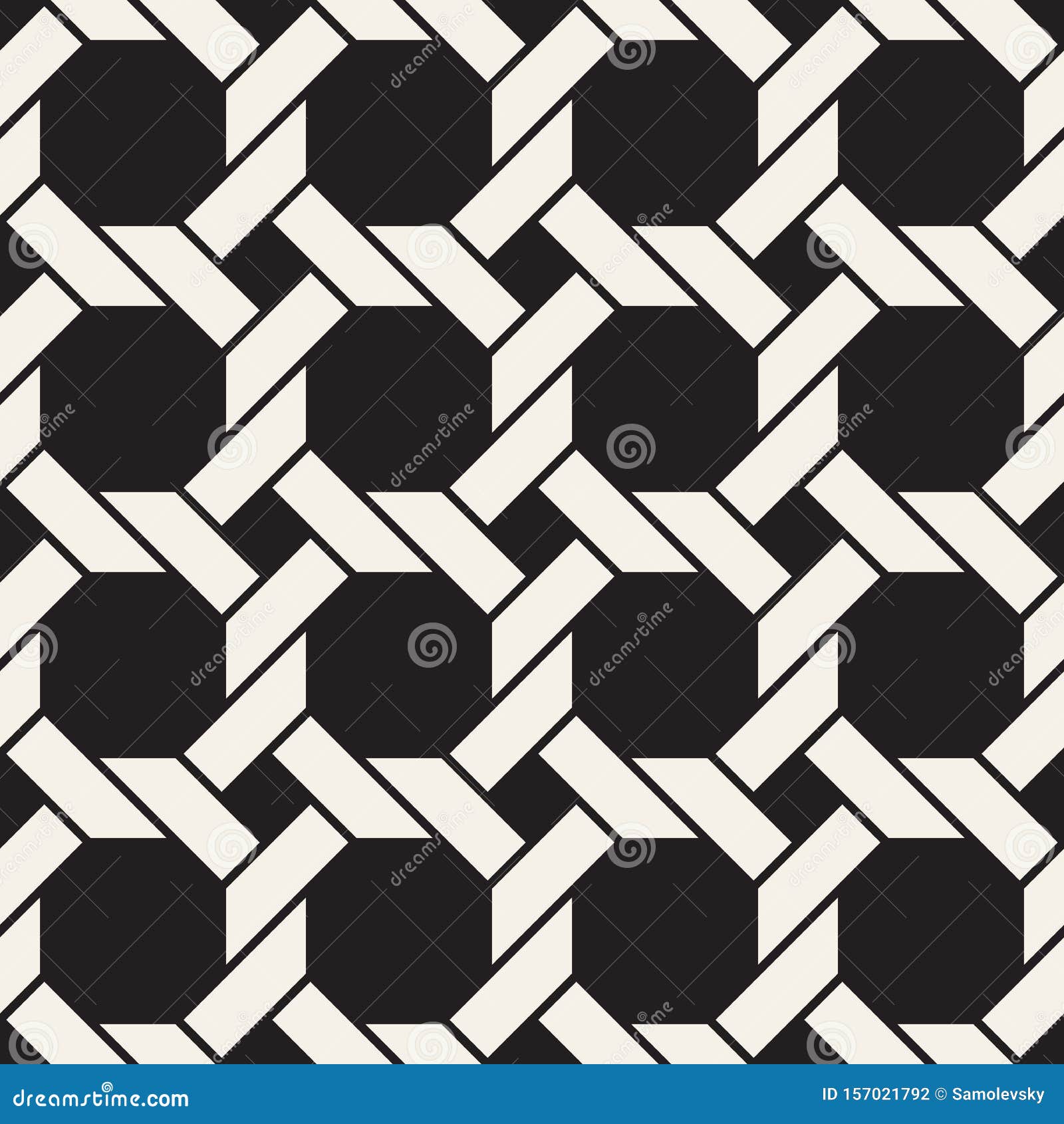 Vector Seamless Pattern. Concentric Bold Circles. Geometric Striped ...