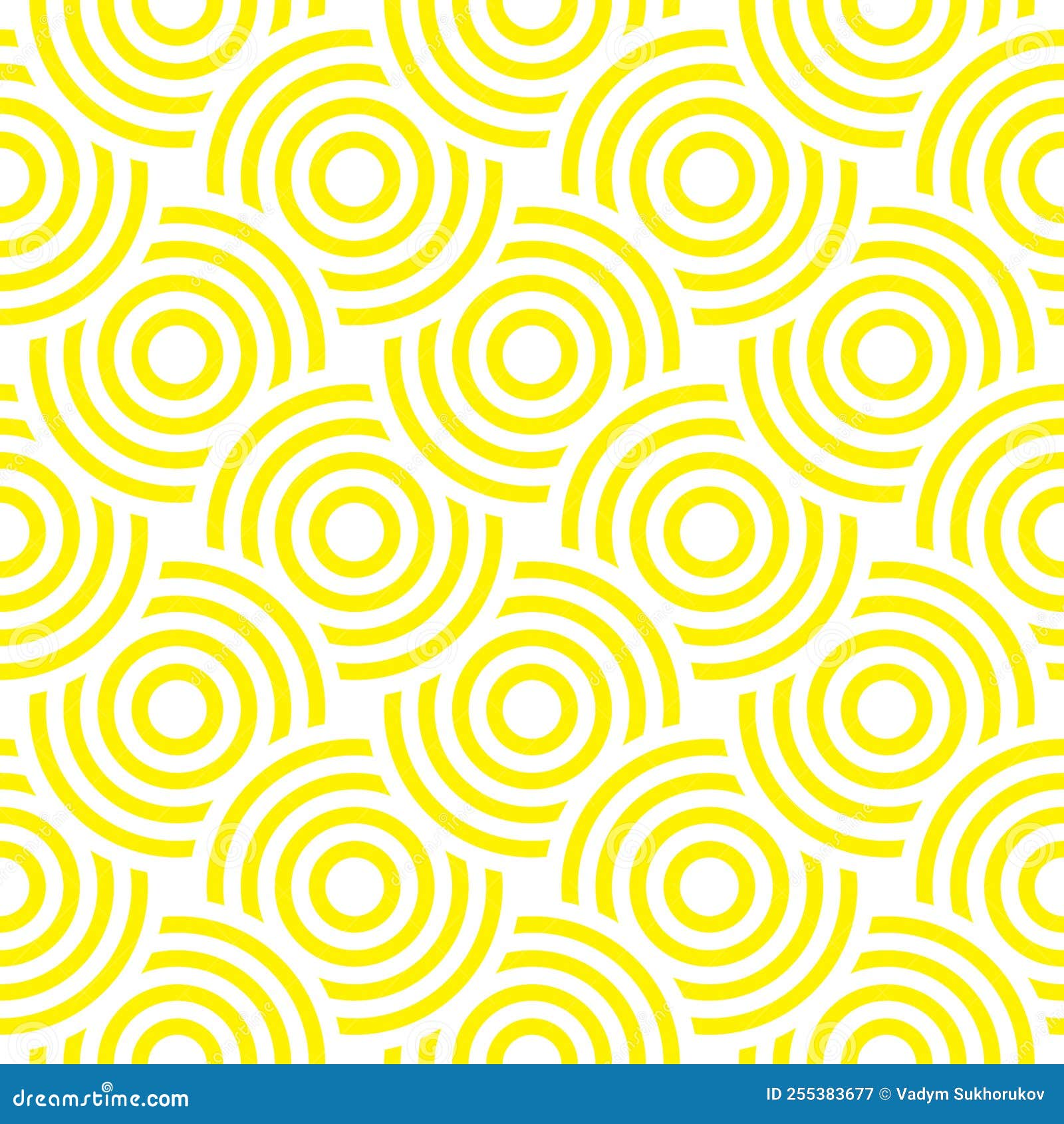 Vector Seamless Pattern with Concentric Circles. Geometric Abstract ...