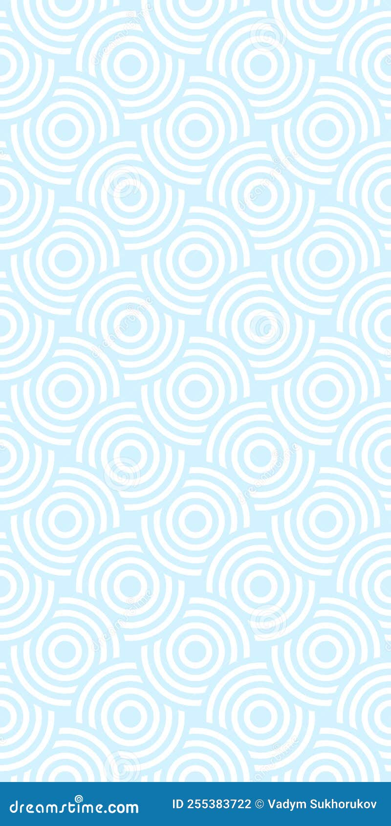 Vector Seamless Pattern with Concentric Circles. Geometric Abstract ...