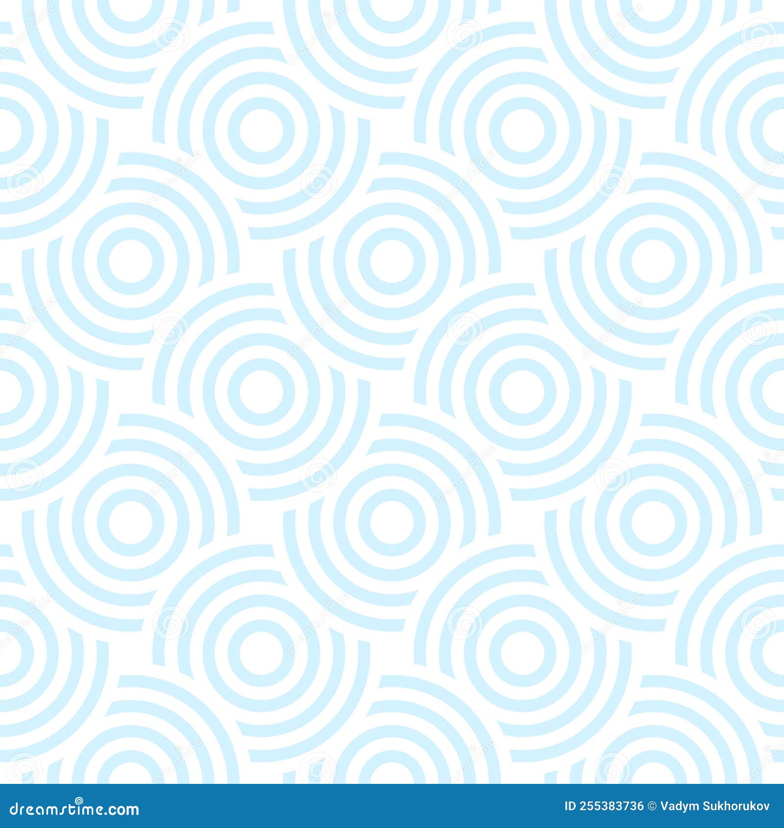 Vector Seamless Pattern with Concentric Circles. Geometric Abstract ...