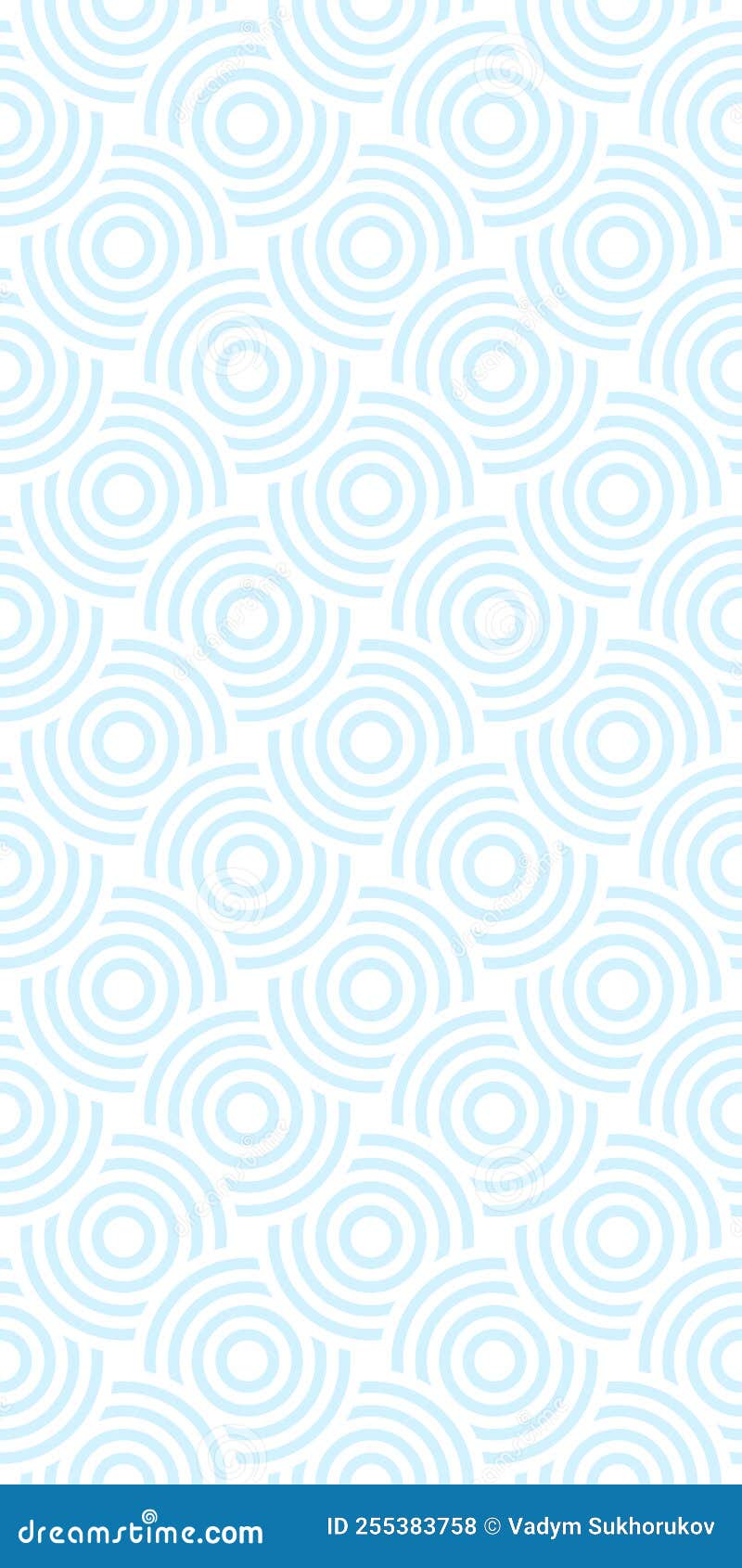 Vector Seamless Pattern with Concentric Circles. Geometric Abstract ...