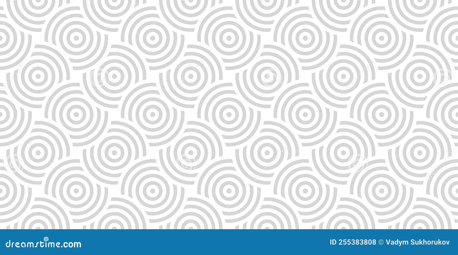 Vector Seamless Pattern with Concentric Circles. Geometric Abstract ...