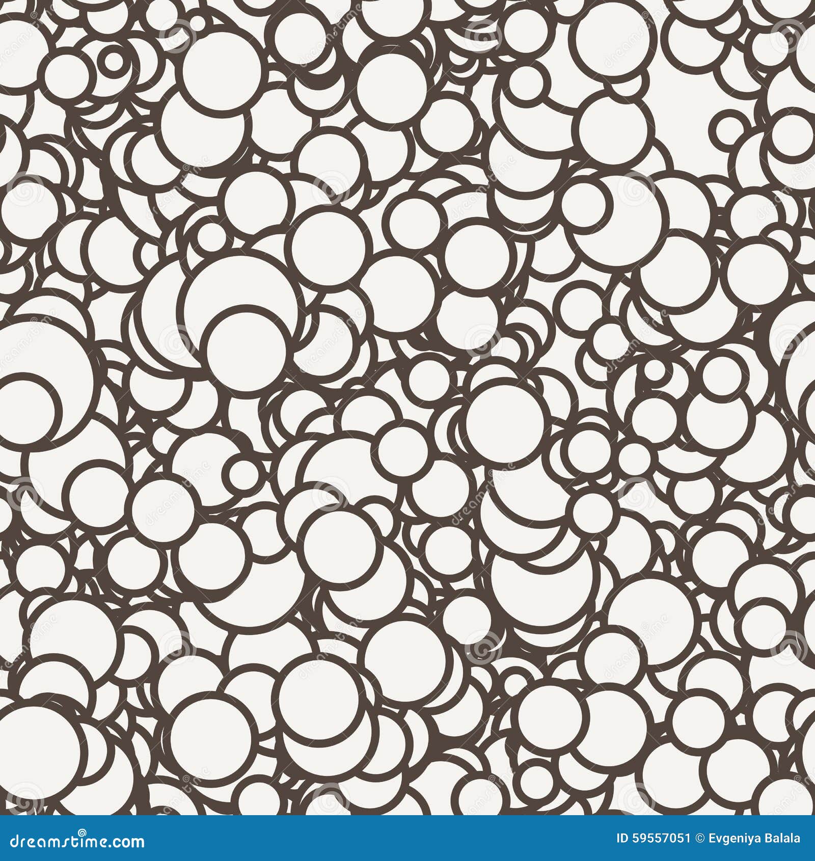 Vector Seamless Pattern of Contour Circles Stock Vector - Illustration ...