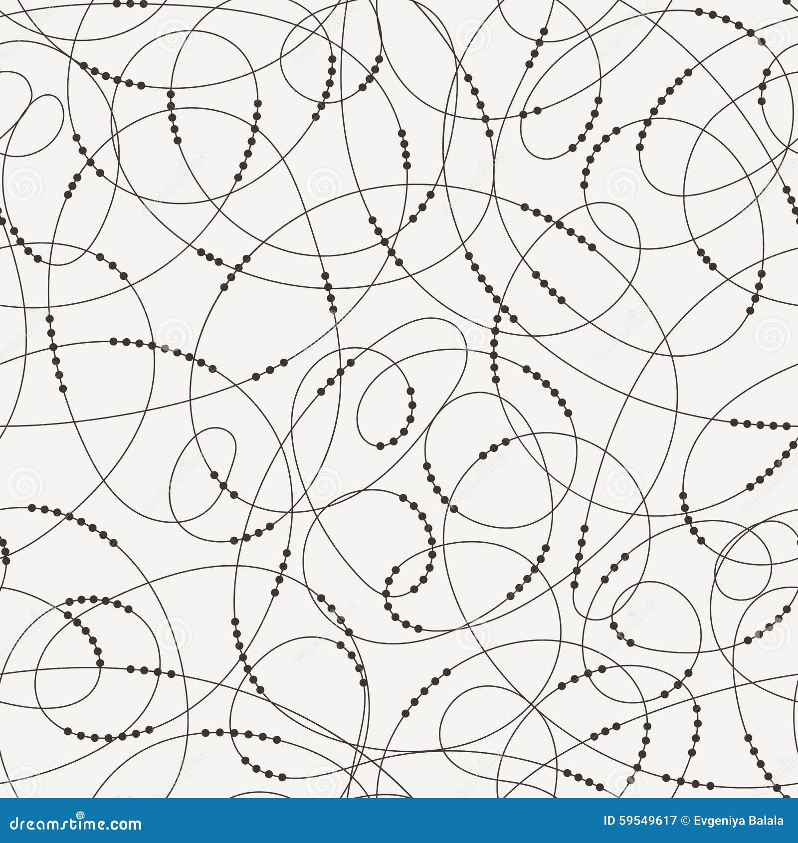 Vector Seamless Pattern of Contrasting Swirling Stock Vector ...