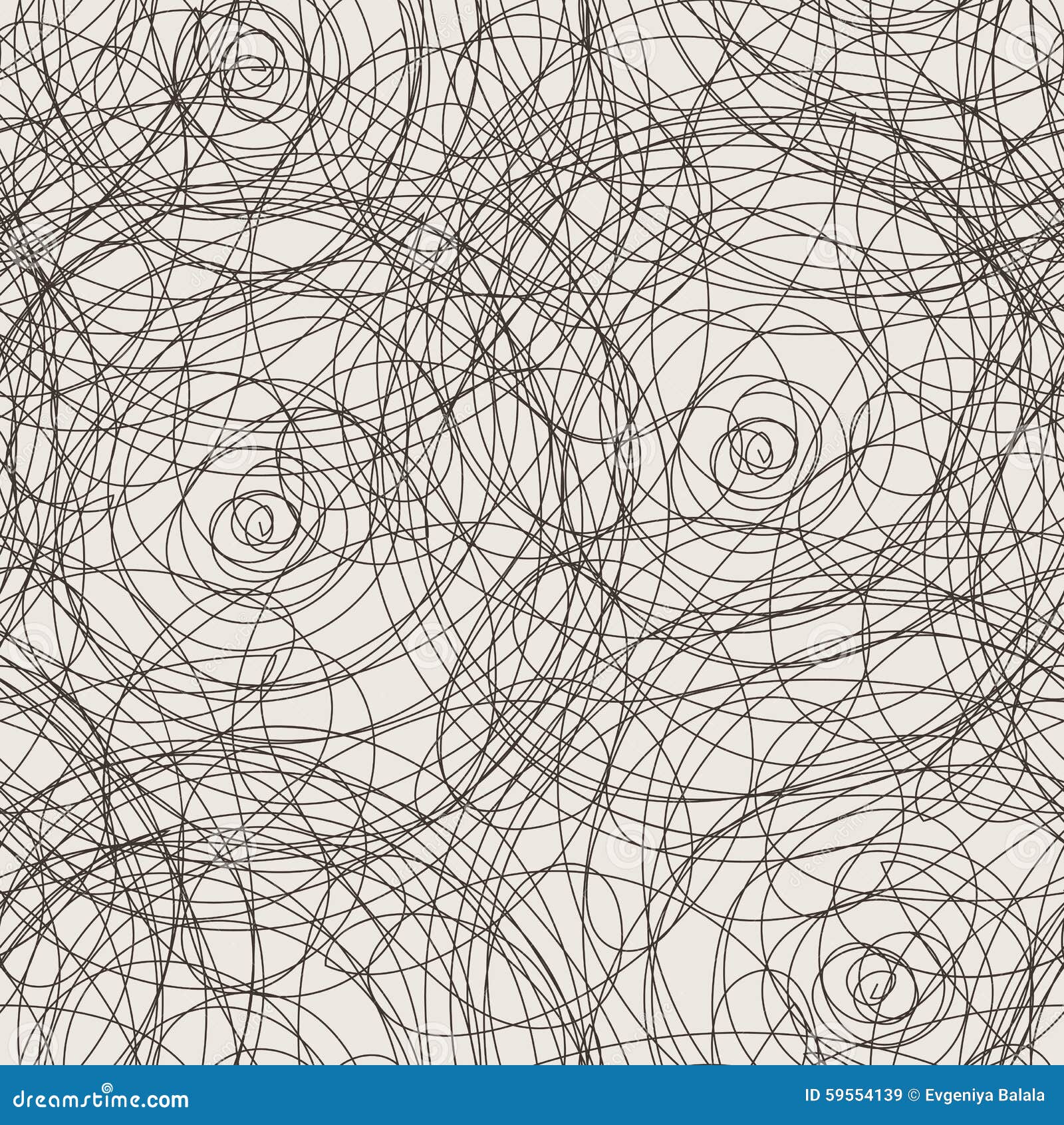 Vector Seamless Pattern of the Curve Scrolling Stock Vector ...