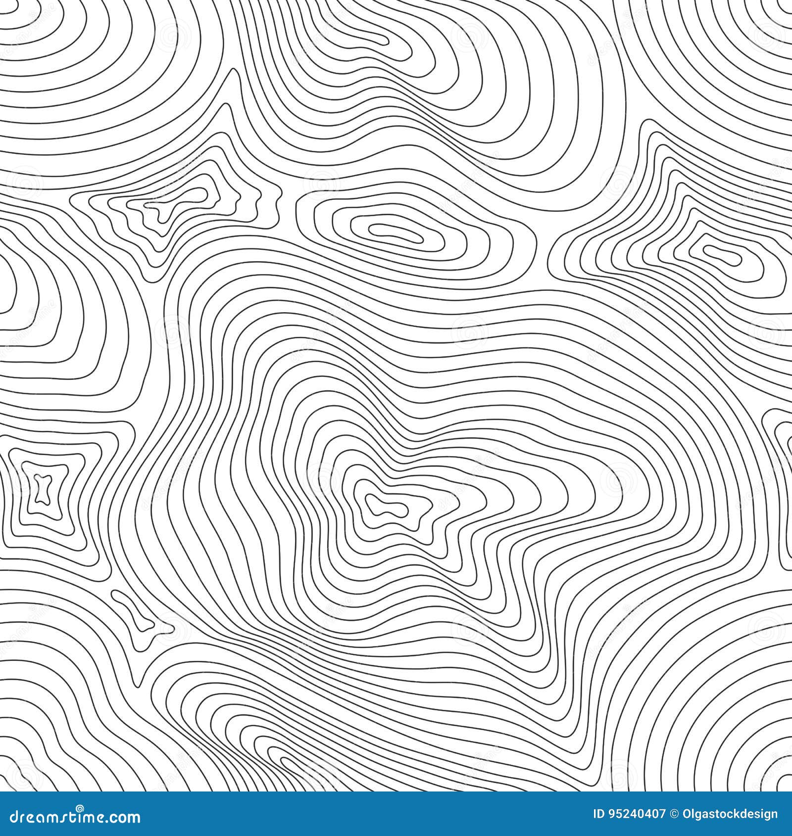 Vector Seamless Pattern, Curved Lines, 3D Effect Stock Vector ...