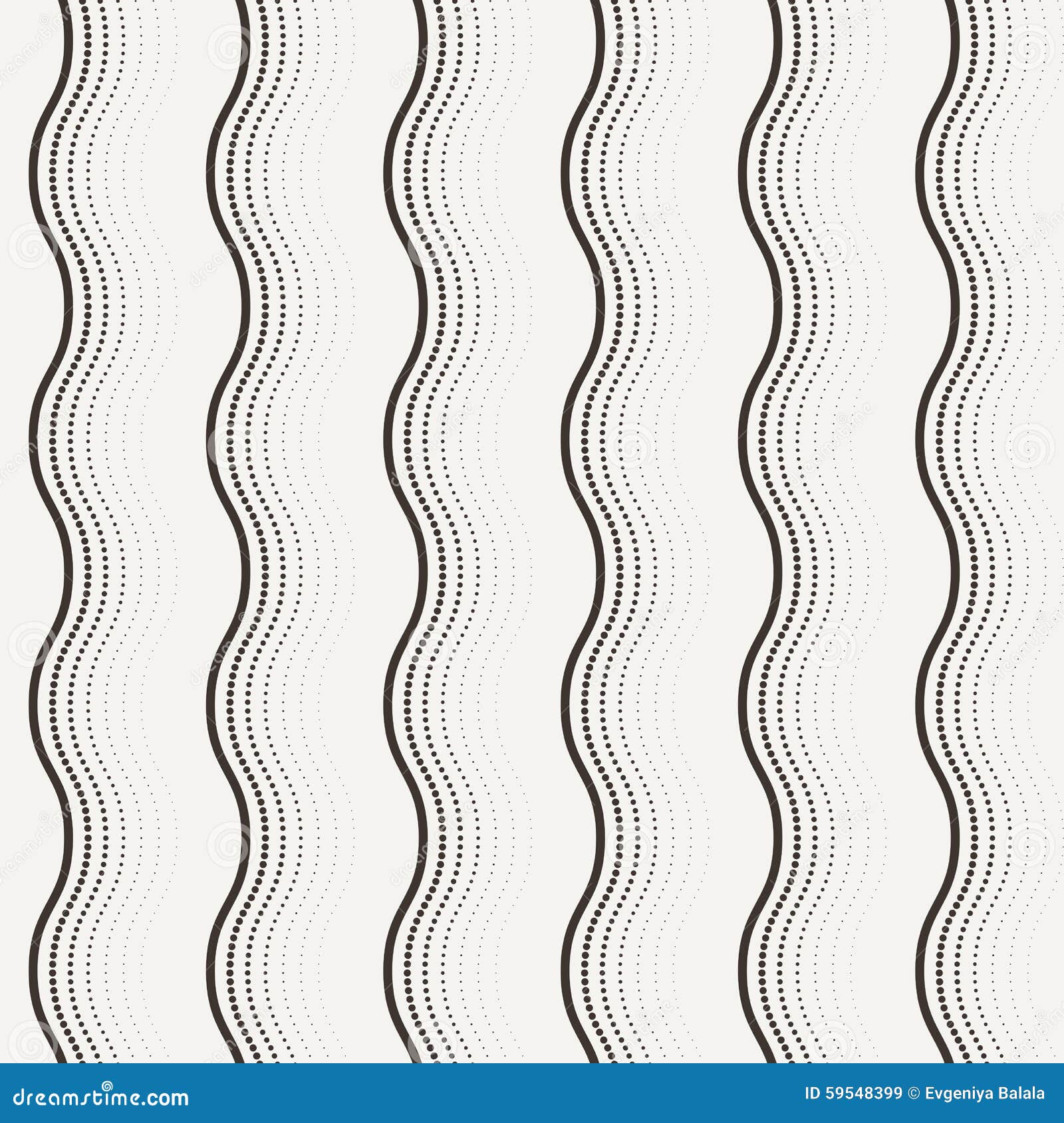 Vector Seamless Pattern of Curved Lines Stock Vector - Illustration of ...
