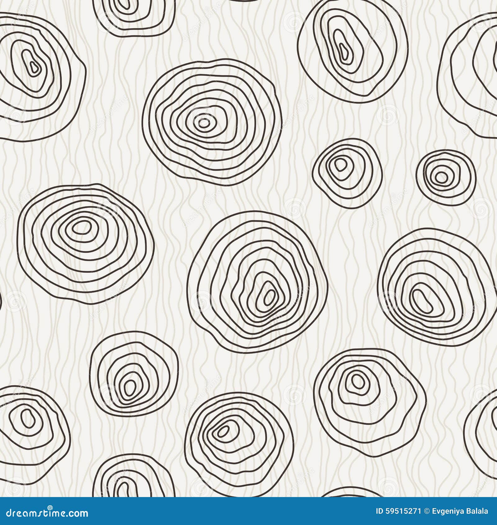 Vector Seamless Pattern of the Curves Circles Stock Vector ...