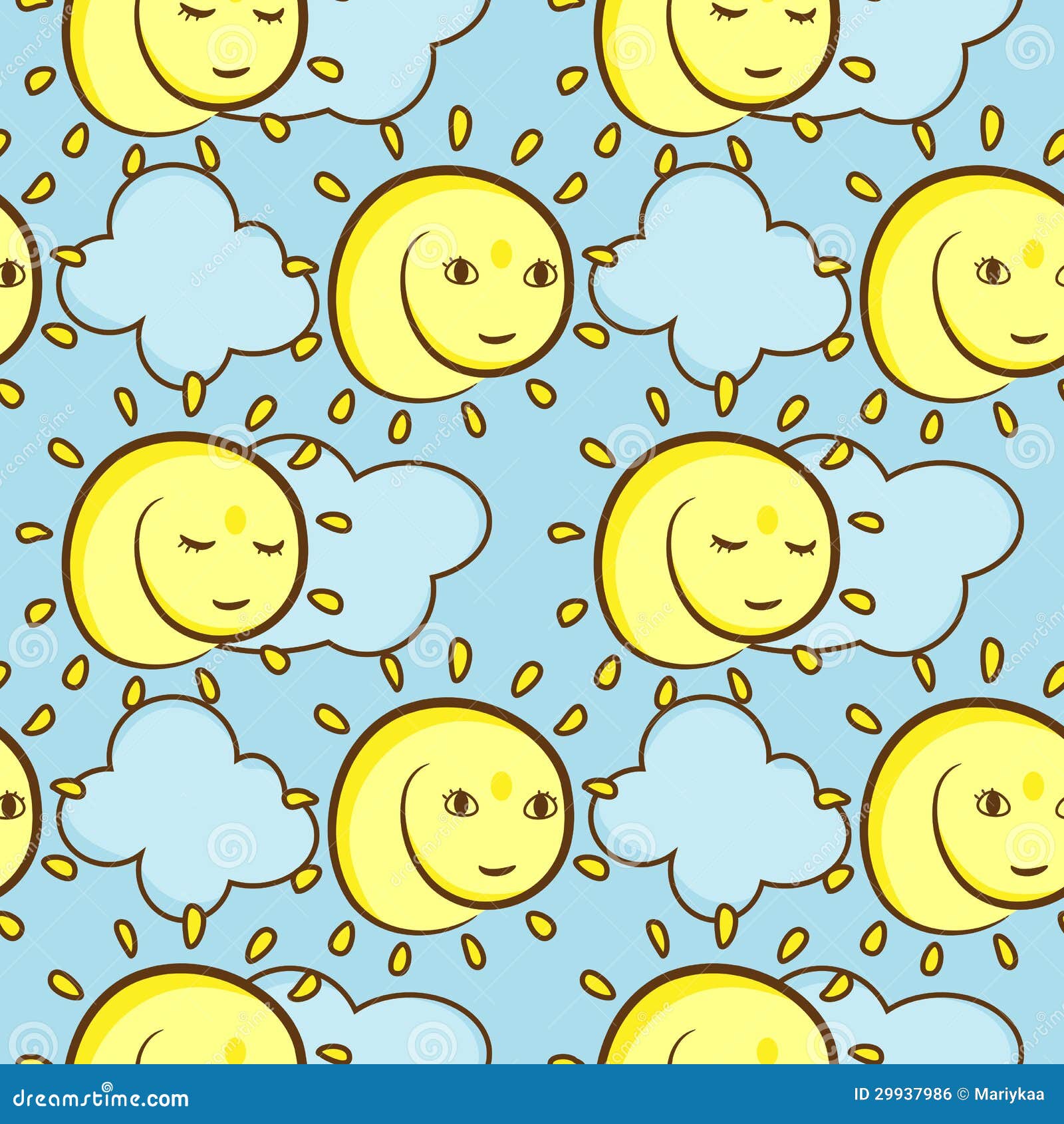 Cute sun pattern stock vector. Illustration of expression - 29937986