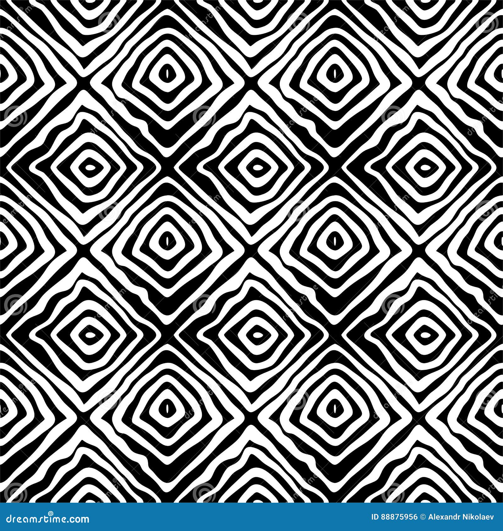 Vector Seamless Pattern. Decorative Element, Design Template with Black ...