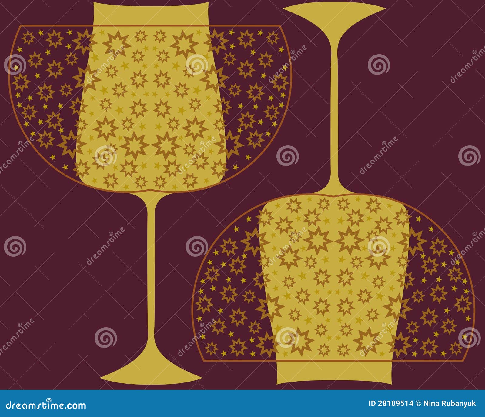 Vector Seamless Pattern with Decorative Glasses. Stock Vector ...