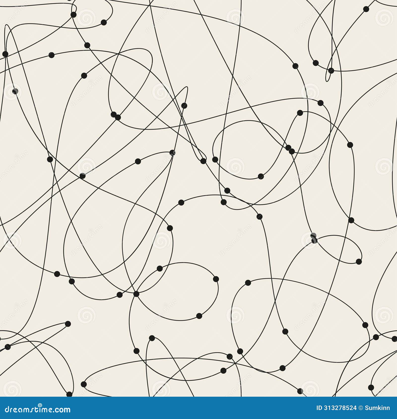 Vector seamless pattern. stock vector. Illustration of curve - 313278524