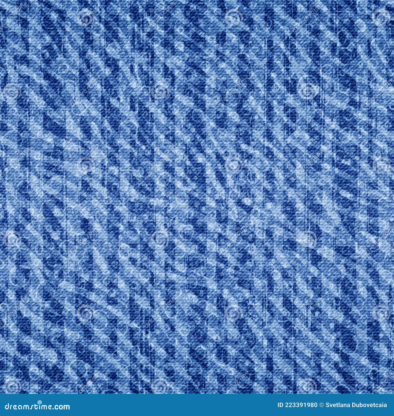 Vector Seamless Pattern. Denim Indigo Texture. Blue Distress Background ...