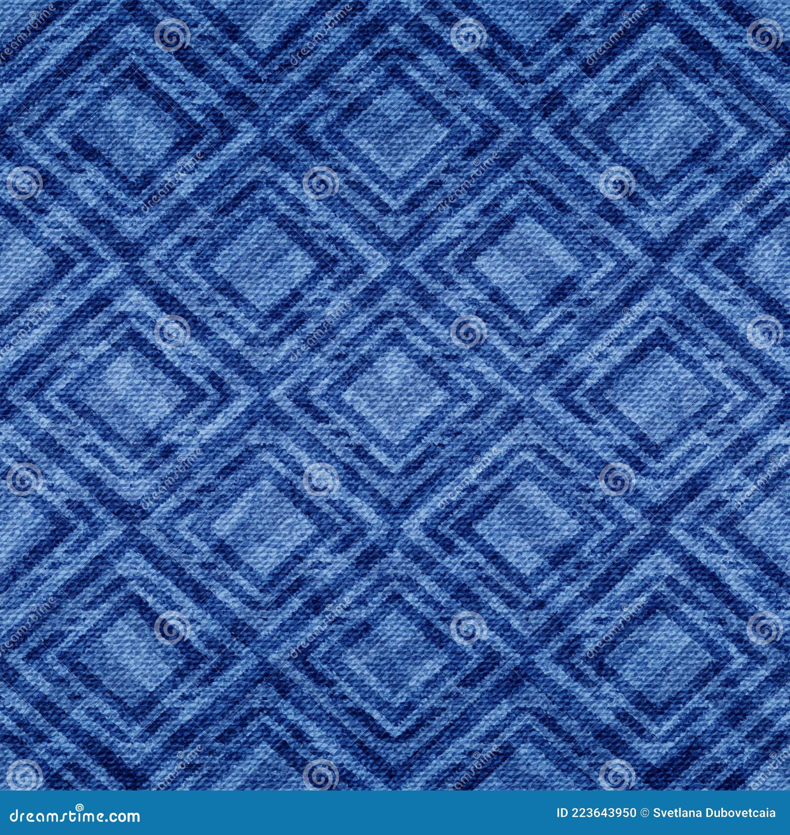 Vector Seamless Pattern. Denim Indigo Texture. Blue Distress Background ...