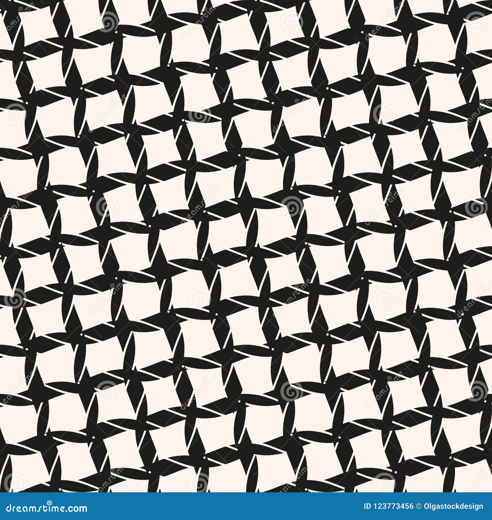 Vector Seamless Pattern with Diagonal Grid, Ropes, Cross Lines. Stock ...
