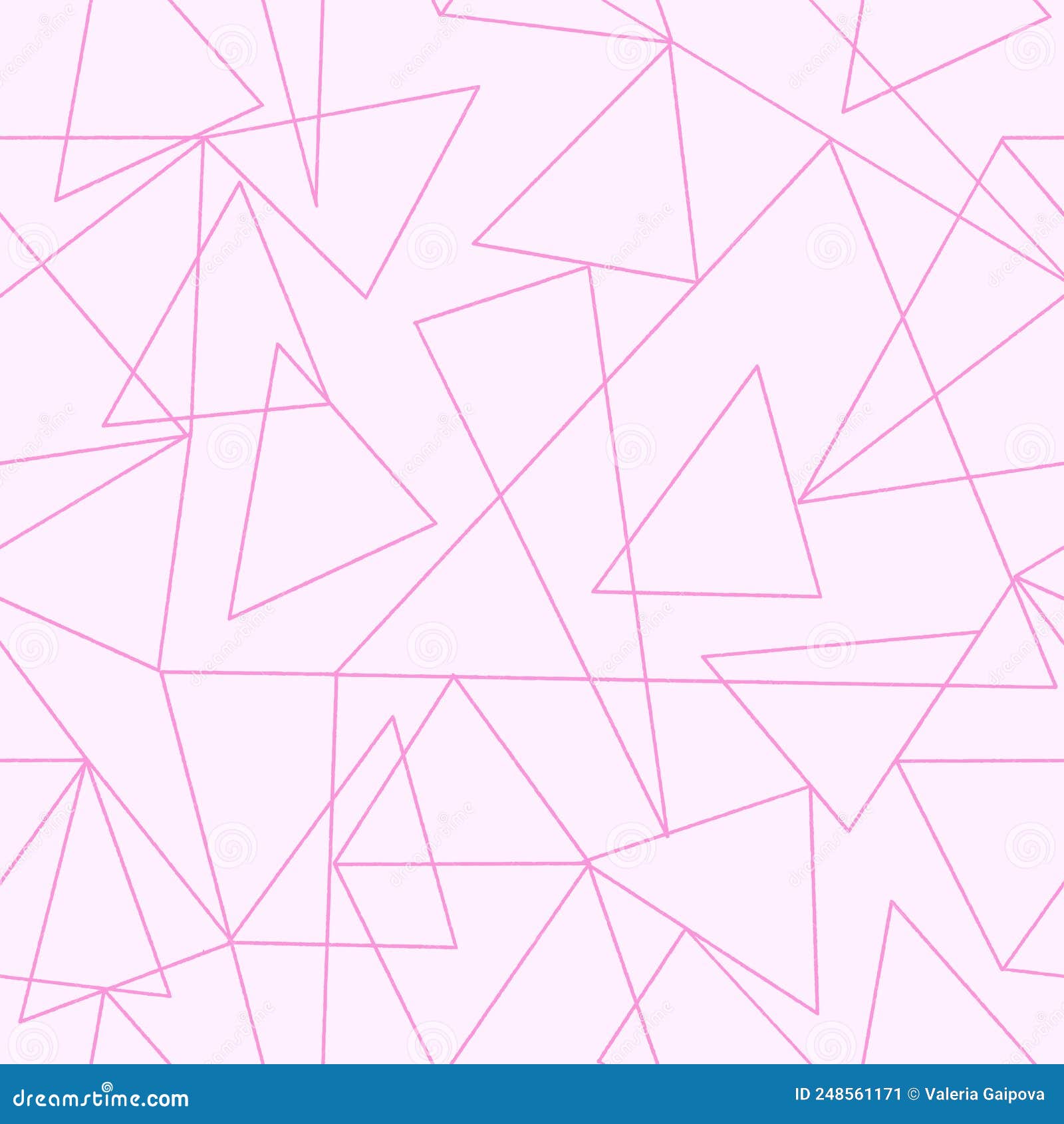 Vector Seamless Pattern of Different Pink Triangles. Geometric Design ...