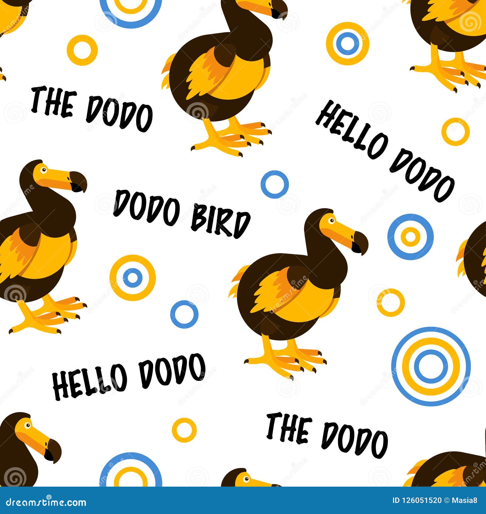 Dodo bird vector stock illustration. Illustration of cartoon - 126051520