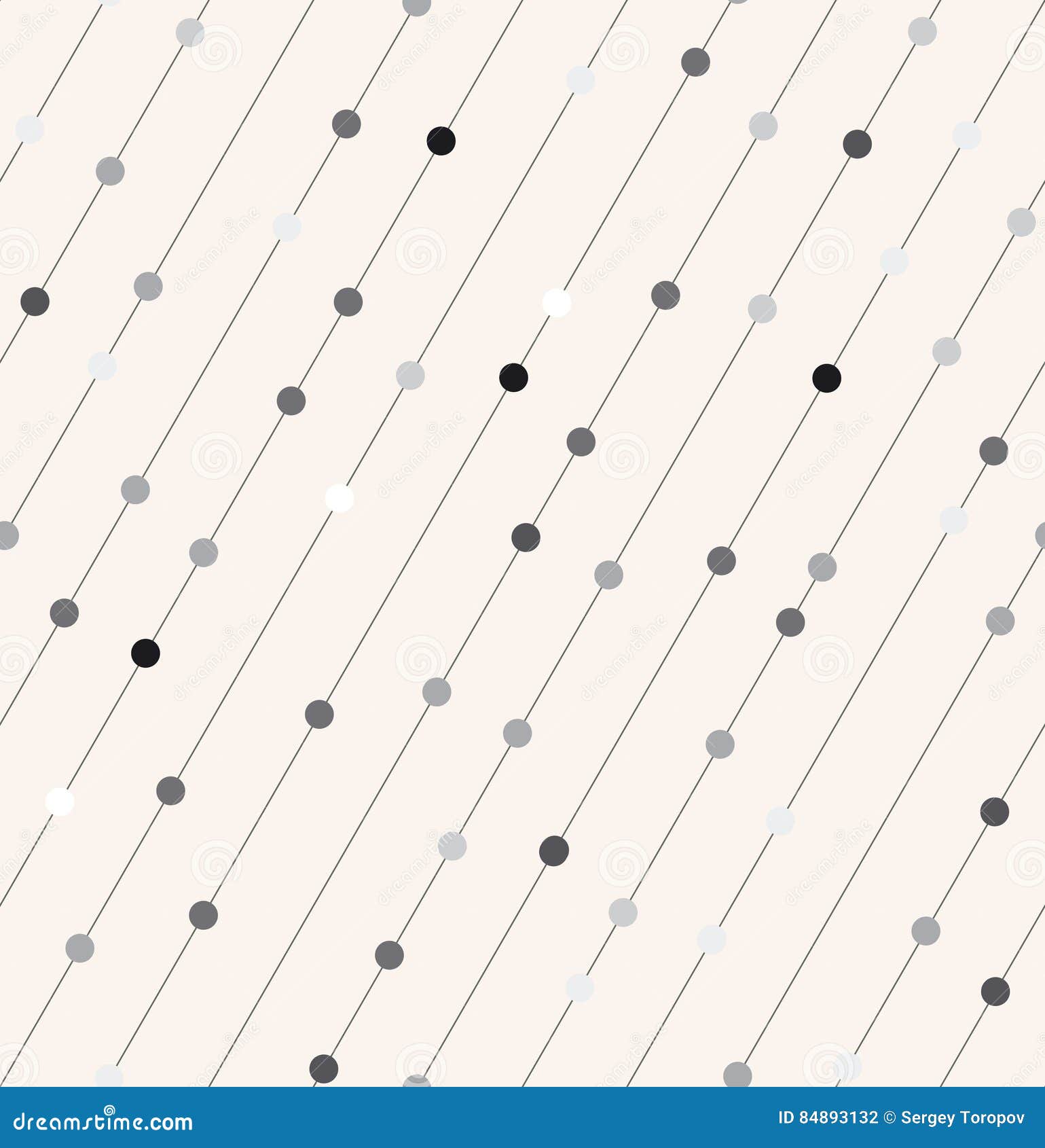 Vector Seamless Pattern with Dots on Strips Stock Vector - Illustration ...