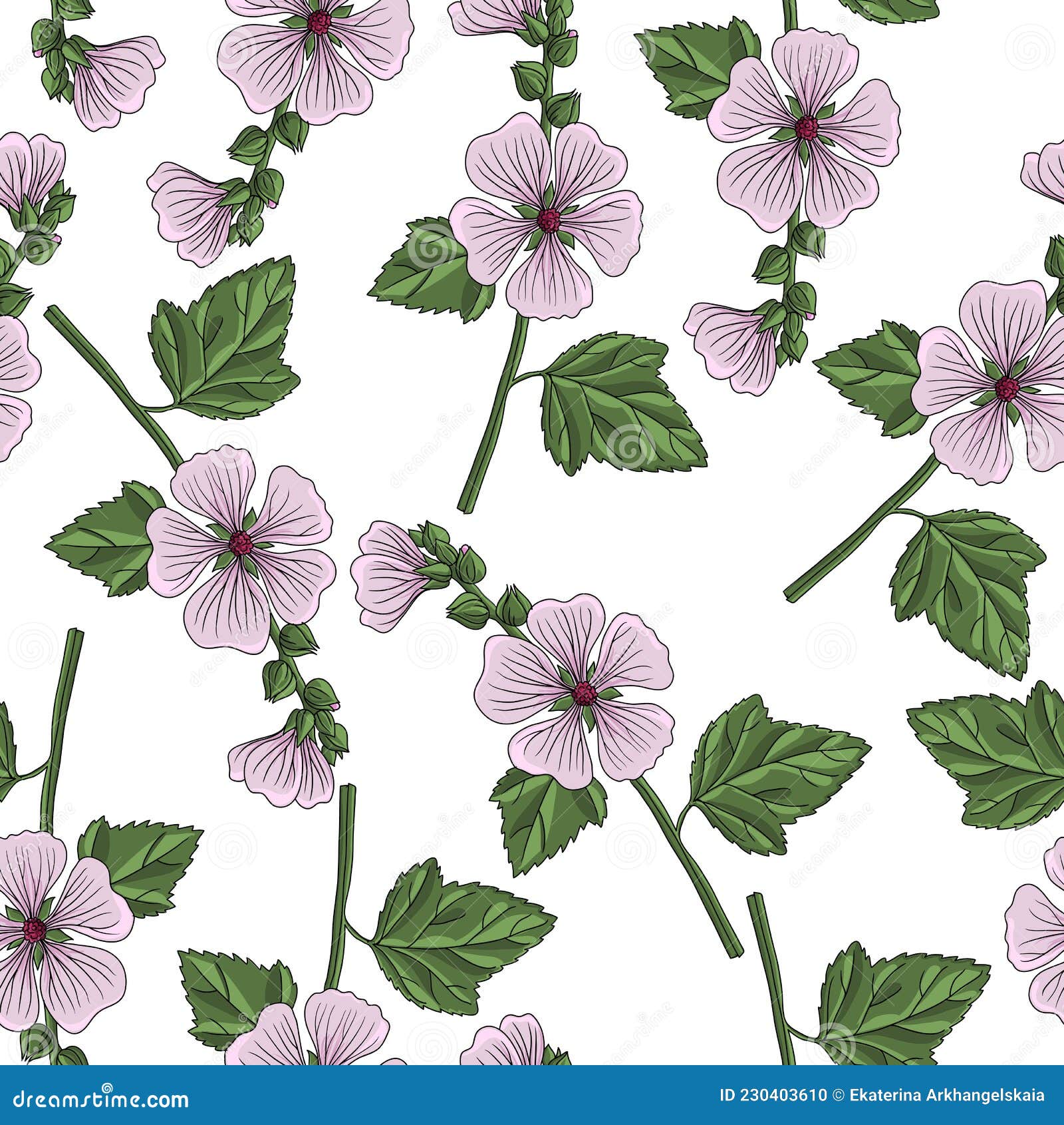 Marsh-mallow, Drawing By Colored Pencils Royalty-Free Illustration ...