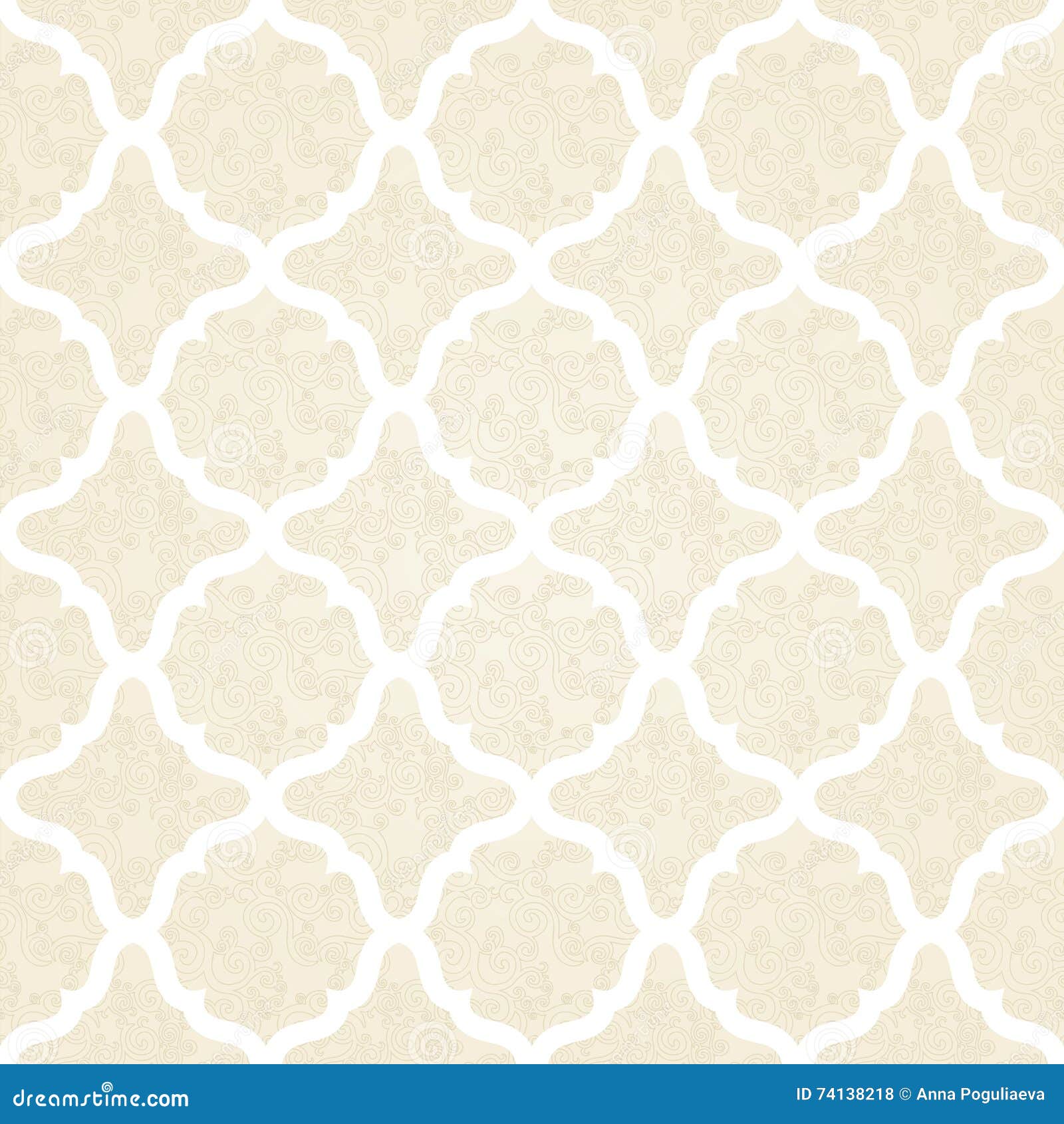 Vector Seamless Pattern in Eastern Style. Stock Vector - Illustration ...
