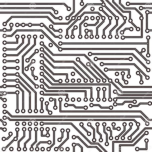 Vector Seamless Pattern - Electronic Circuit Board Stock Vector ...