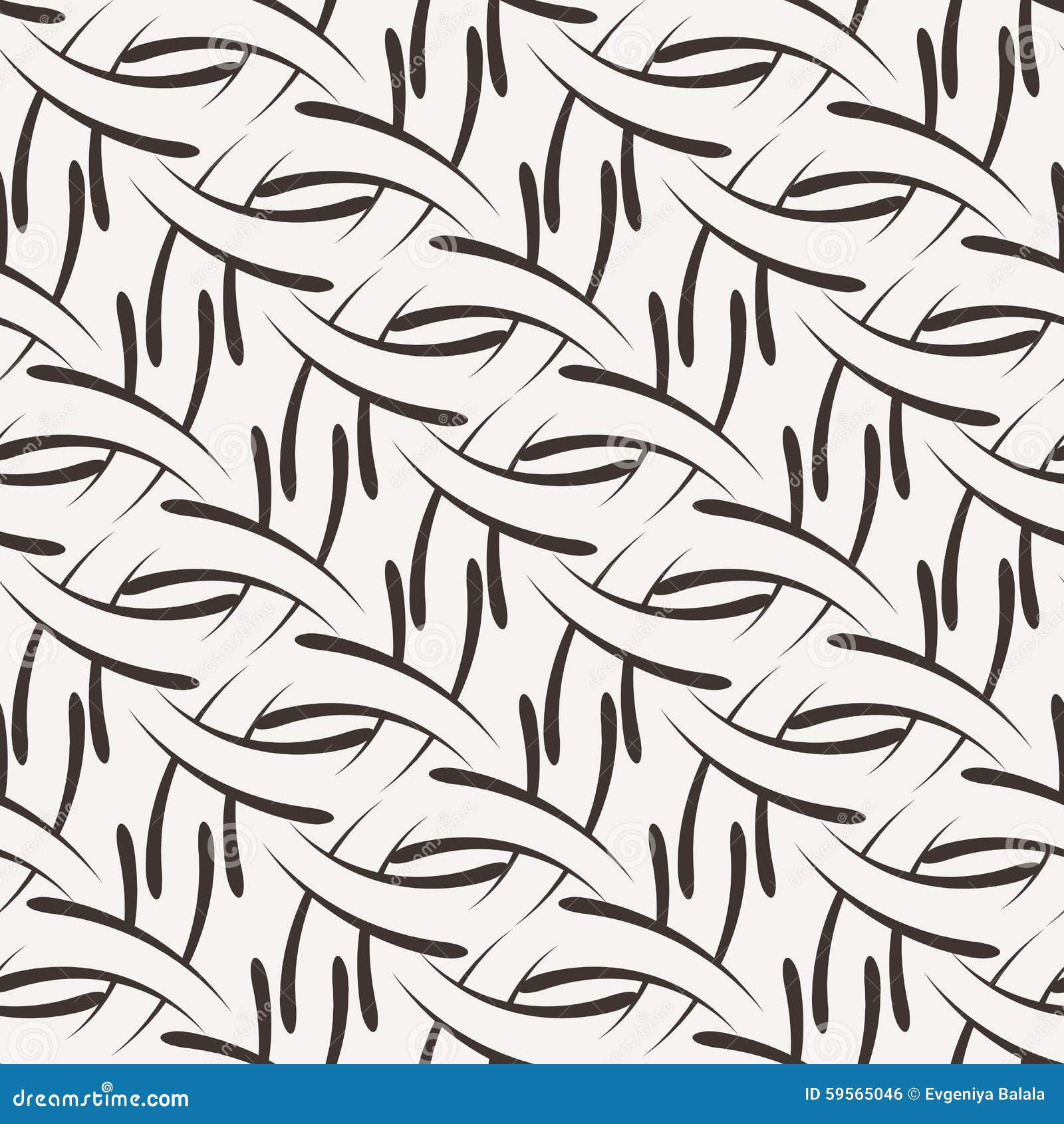 Vector Seamless Pattern of the Elements of Curved Stock Vector ...