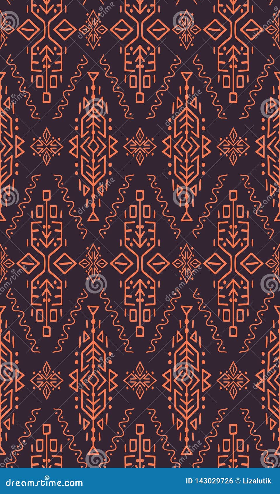 African Ethnic Style Vector Seamless Pattern Stock Vector ...