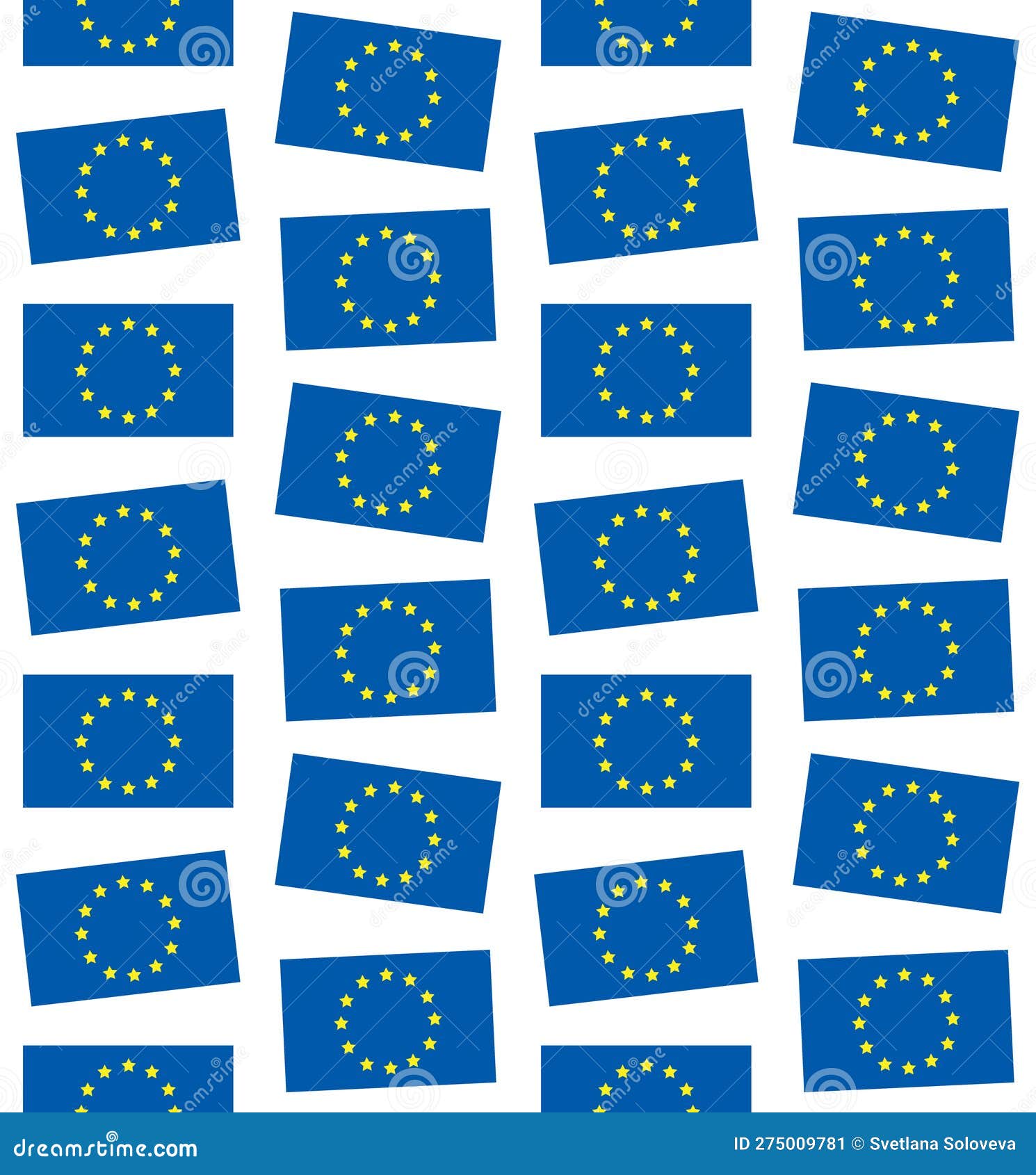 Vector Seamless Pattern of European Union Flag Stock Vector ...