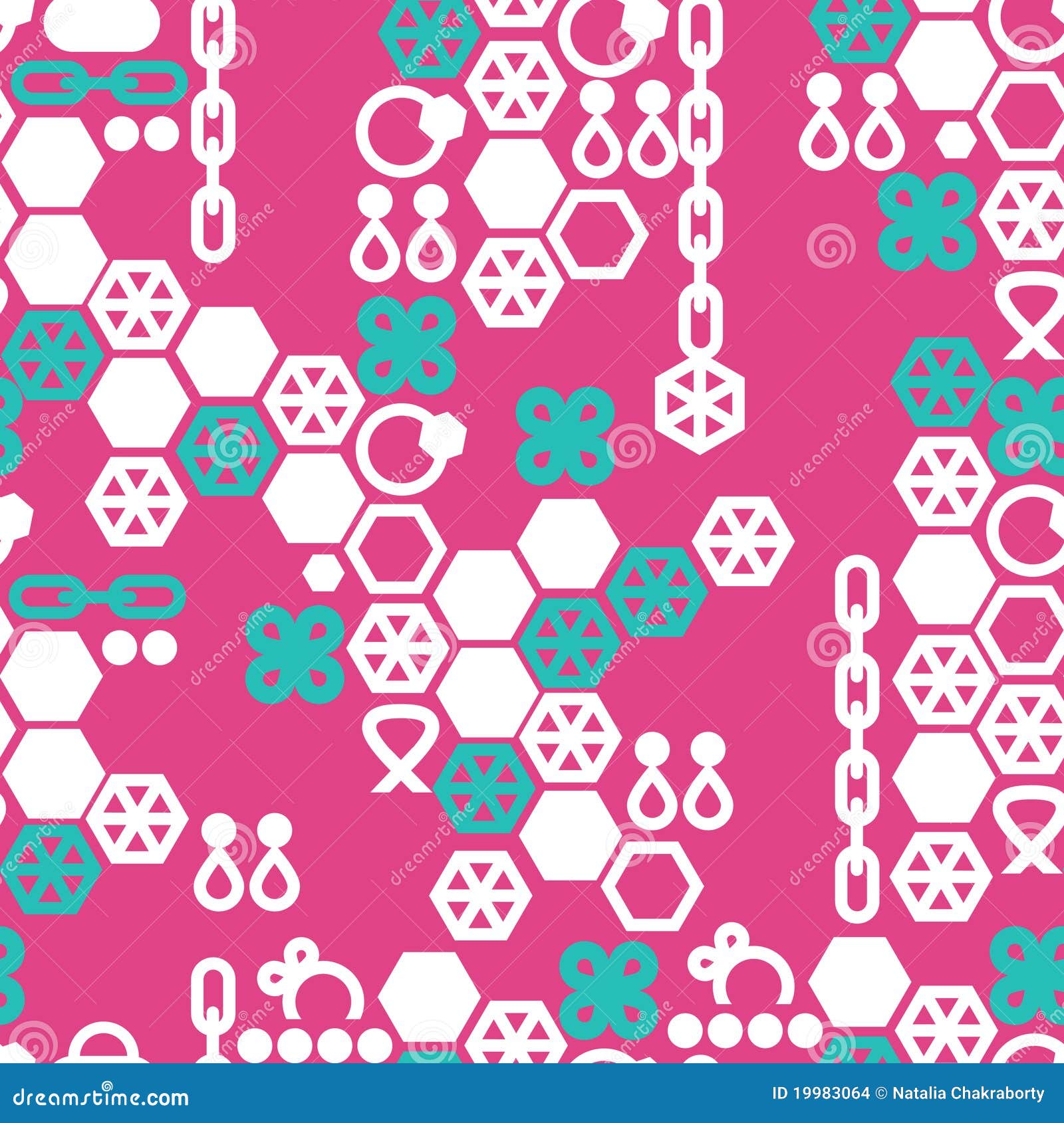 Vector Seamless Pattern of Fashion Jewelry Stock Vector - Illustration ...