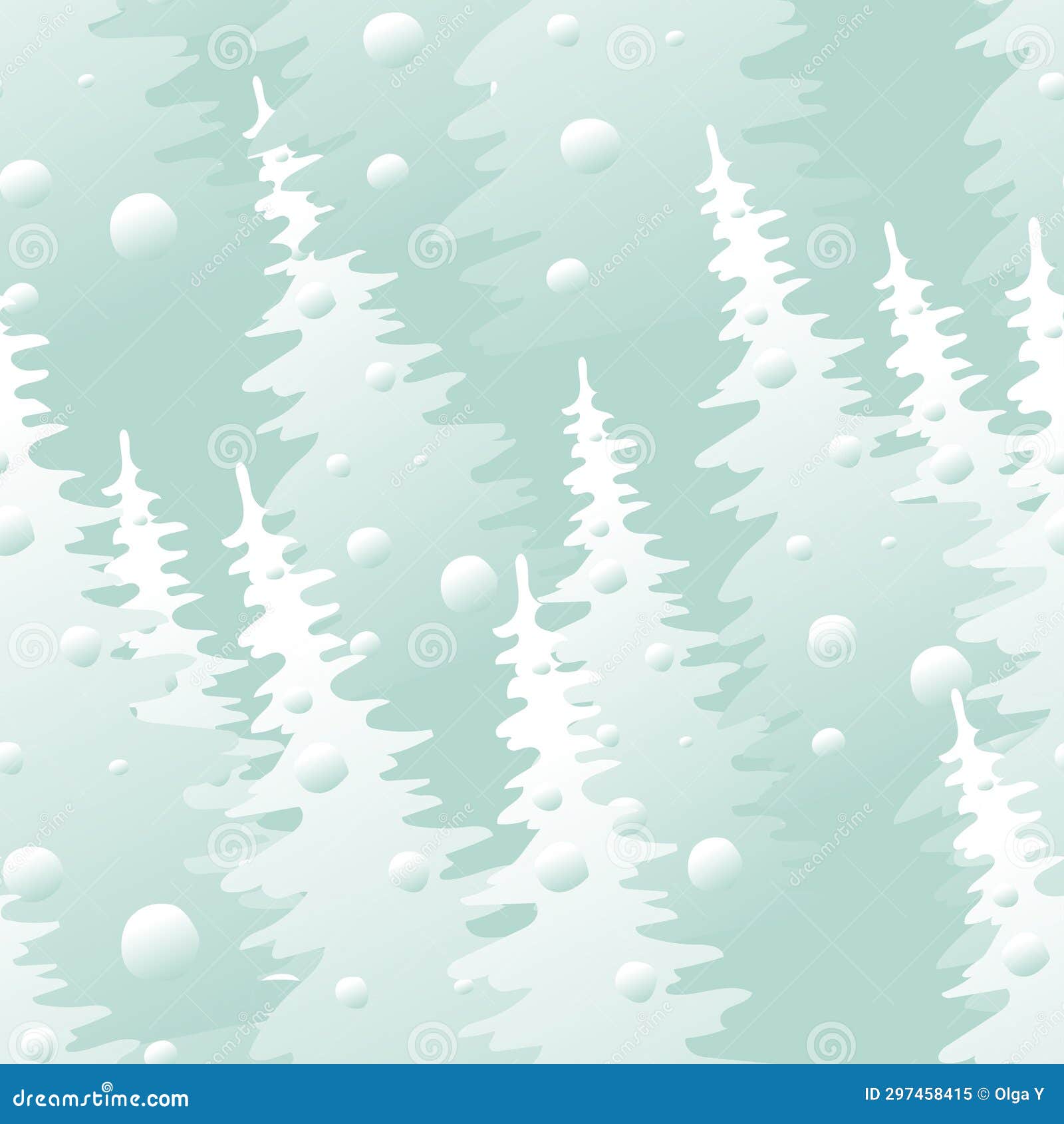 Vector Seamless Pattern with Fir-tree. Stylish Forest Texture Stock ...