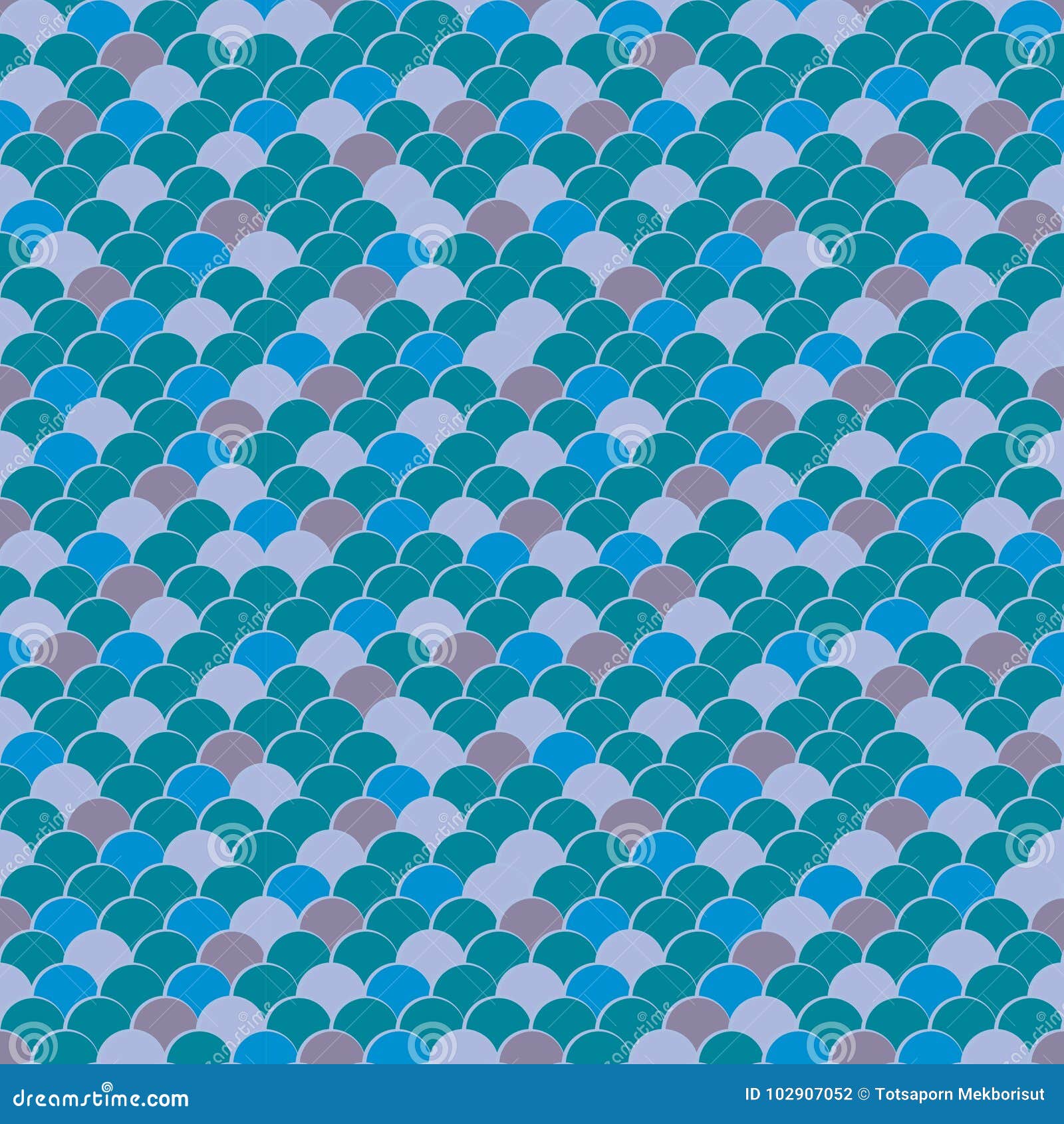 Vector Seamless Pattern with Fish Scales Stock Vector - Illustration of ...