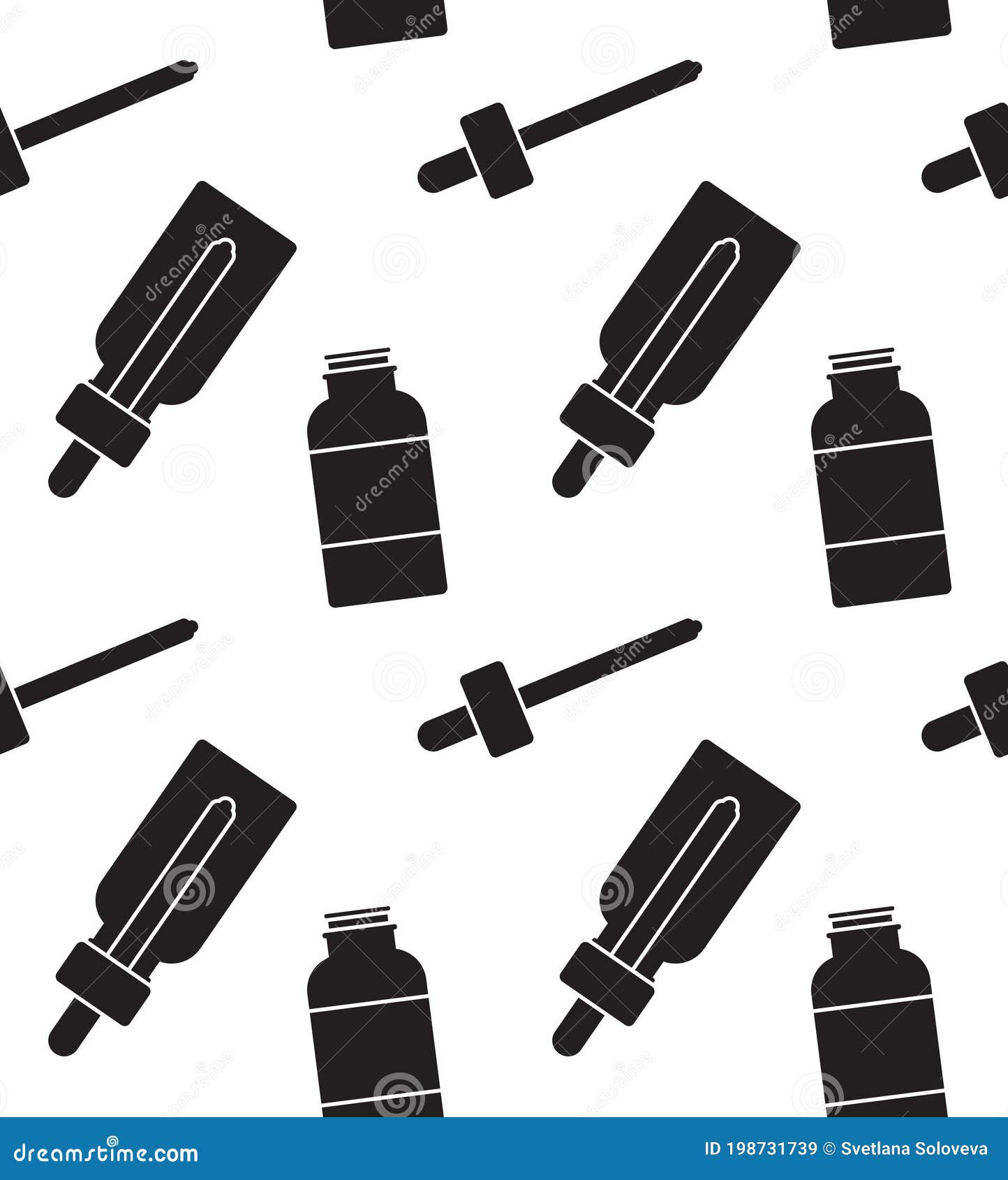 Vector Seamless Pattern of Essence Oil Bottle Stock Illustration ...