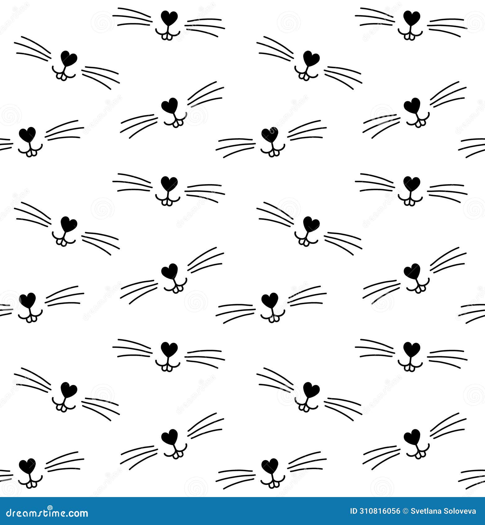 Vector Seamless Pattern of Flat Easter Bunny Face Stock Illustration - Illustration of holiday ...