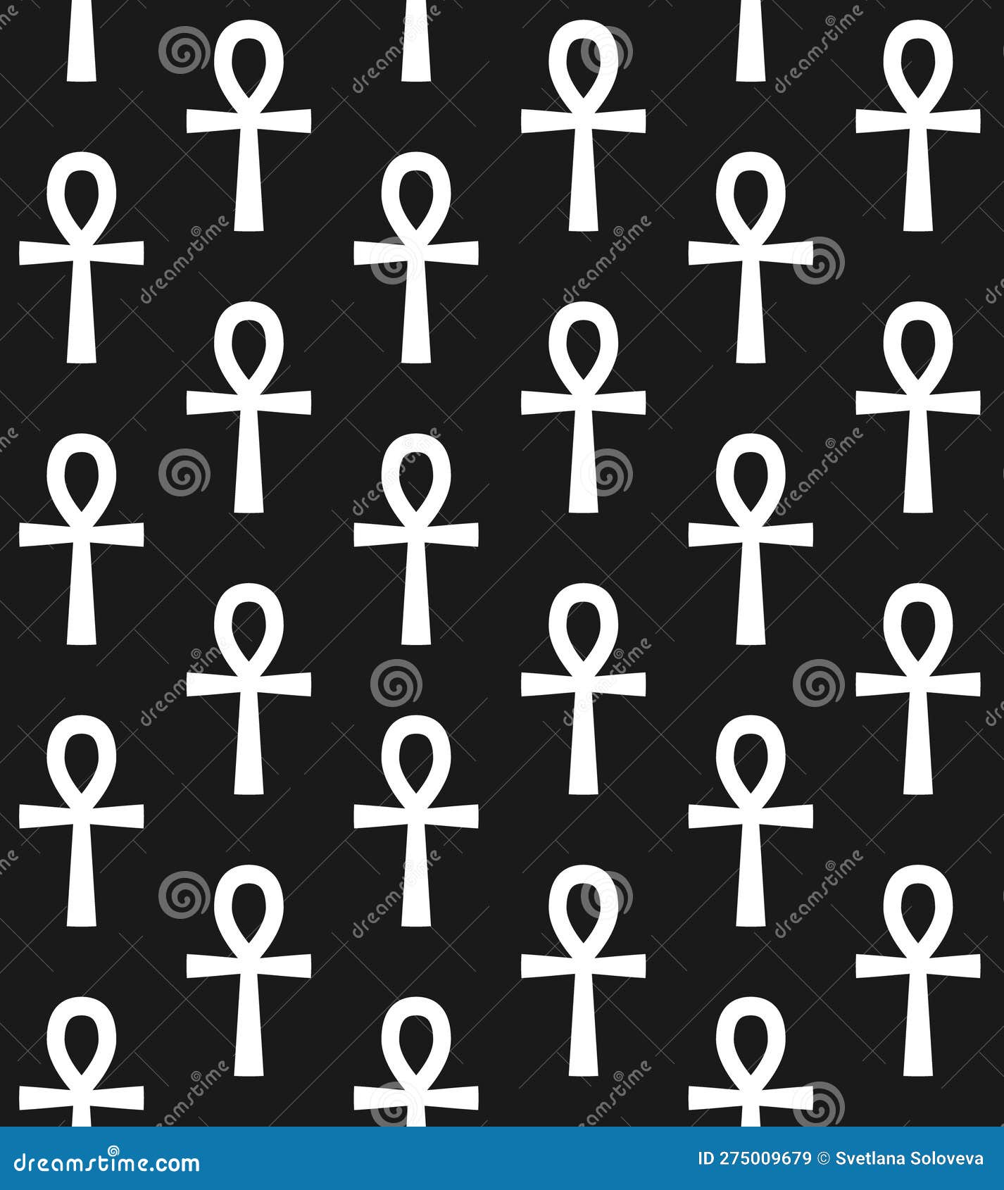 Vector Seamless Pattern of Flat Egypt Cross Symbol Stock Vector ...