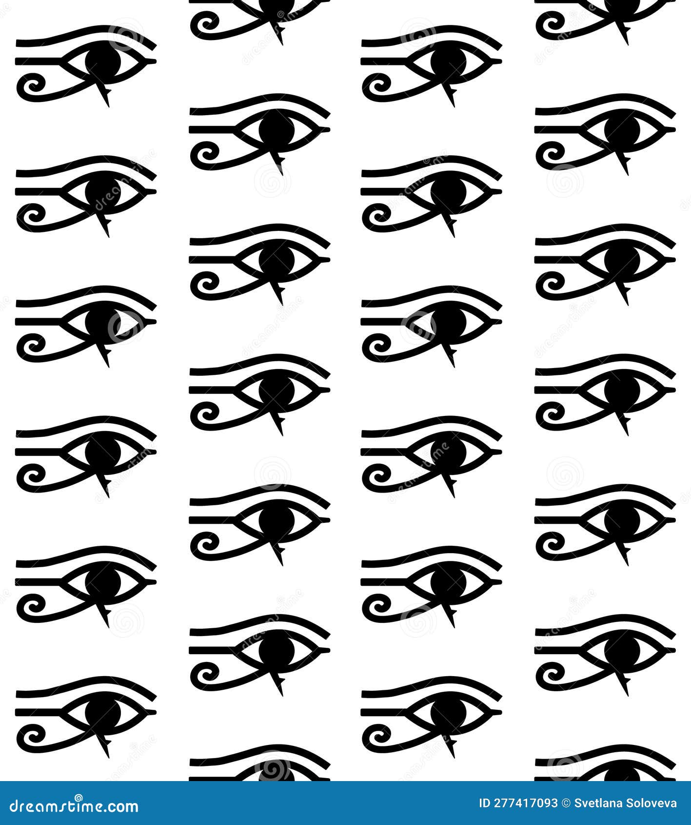 Vector Seamless Pattern of Flat Egypt Pharaoh Eye Stock Vector ...