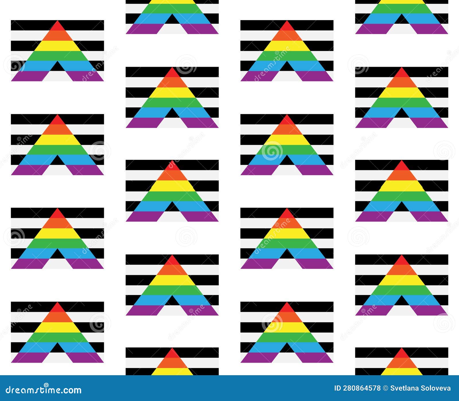 Vector Seamless Pattern of Flat Heterosexual Flag Stock Vector ...