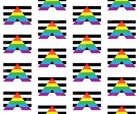 Vector Seamless Pattern of Flat Heterosexual Flag Stock Vector ...