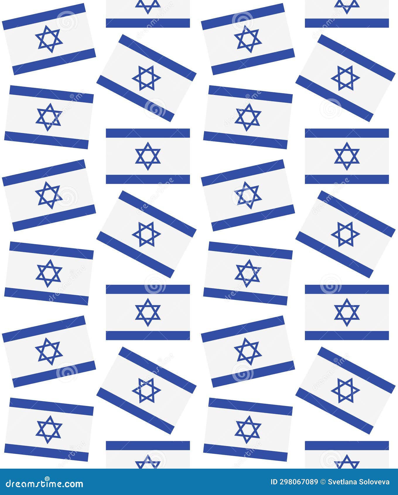 Vector Seamless Pattern of Flat Israel Flag Stock Illustration ...