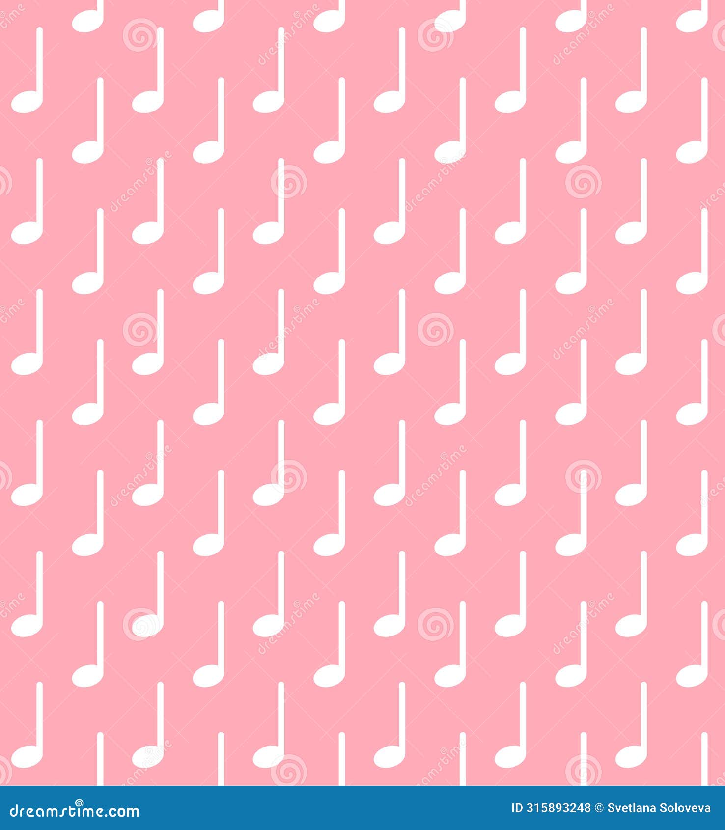 Vector Seamless Pattern of Flat Music Note Stock Vector - Illustration ...