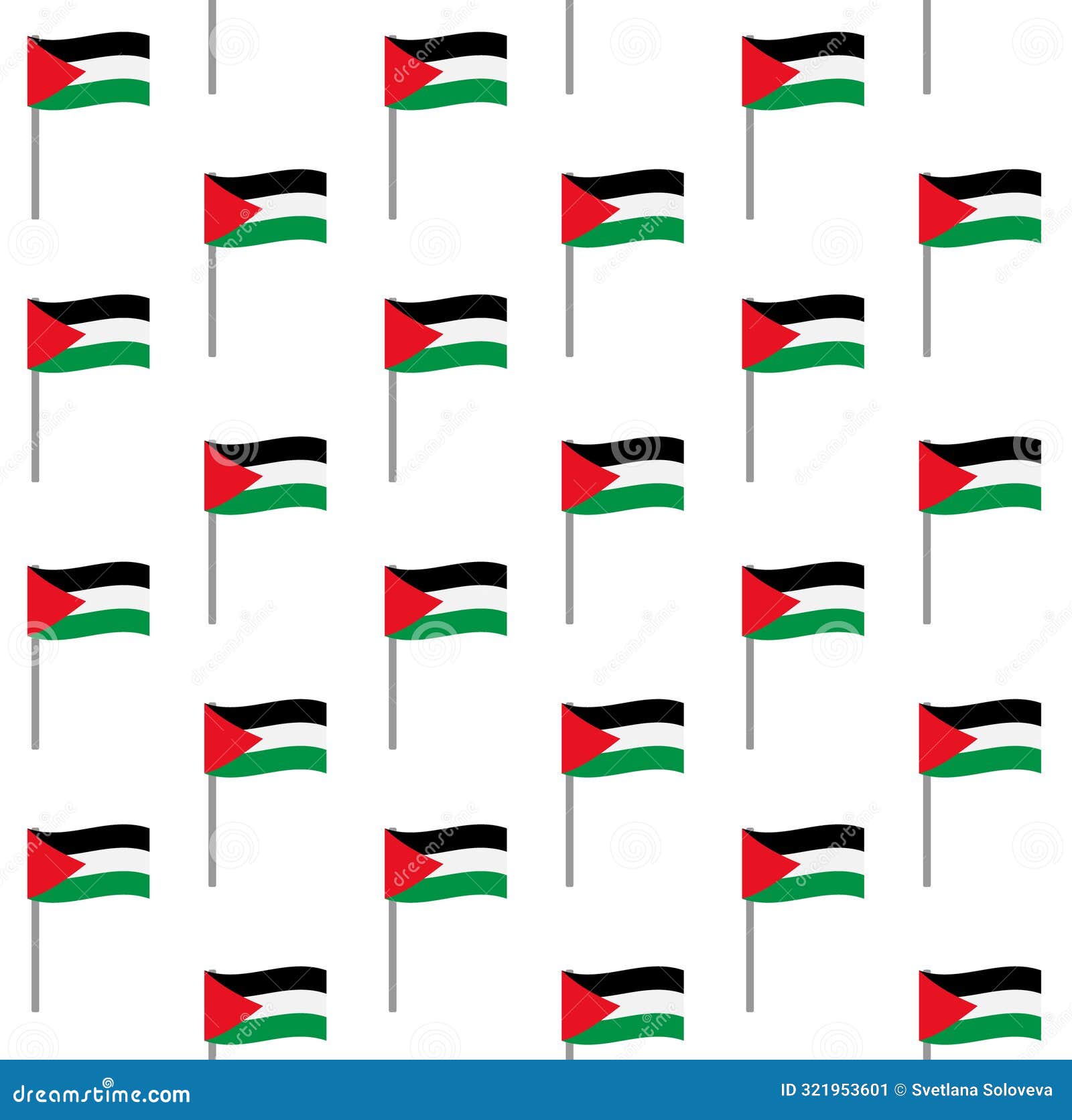Vector Seamless Pattern of Flat Palestine Flag Stock Vector ...